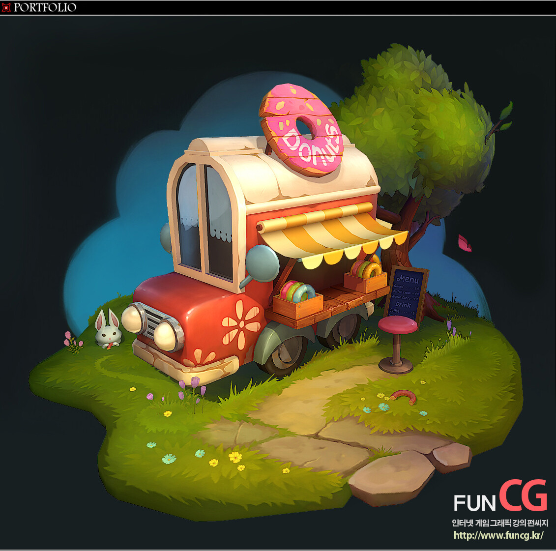 Funcg Academy - bodypainted 3d Donut Bus