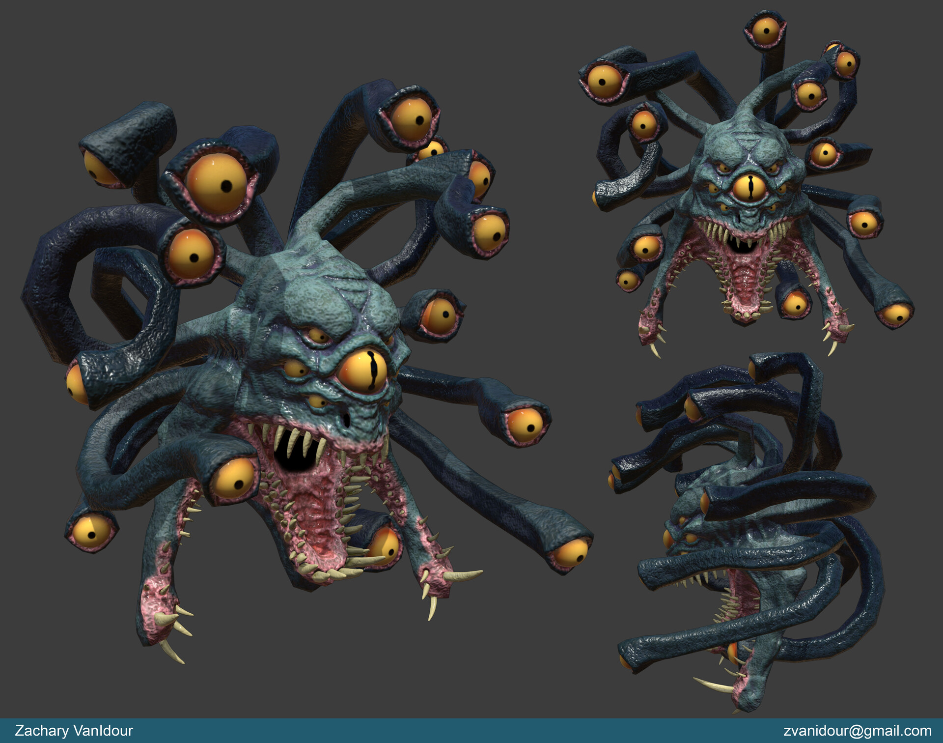 ArtStation - Beholder Creature Breakdown