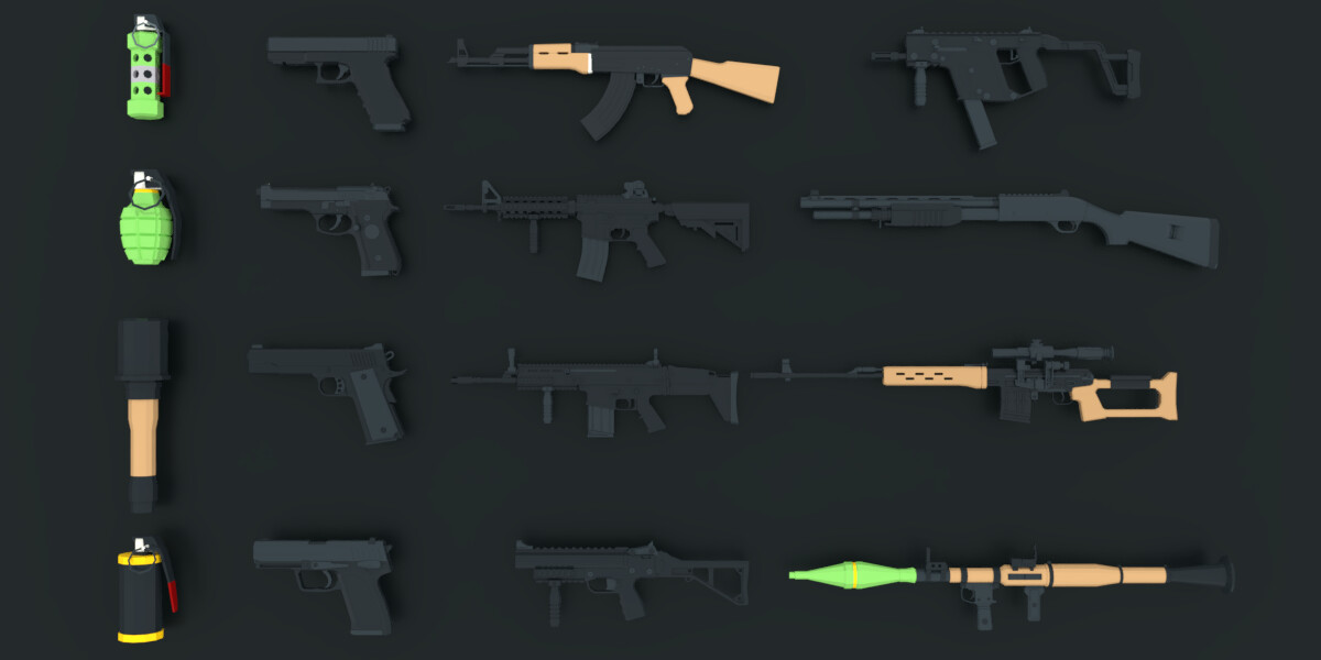 ArtStation - Low poly weapons pack