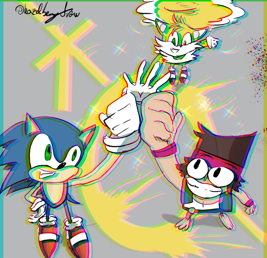 ArtStation - Ko with Sonic and Tails