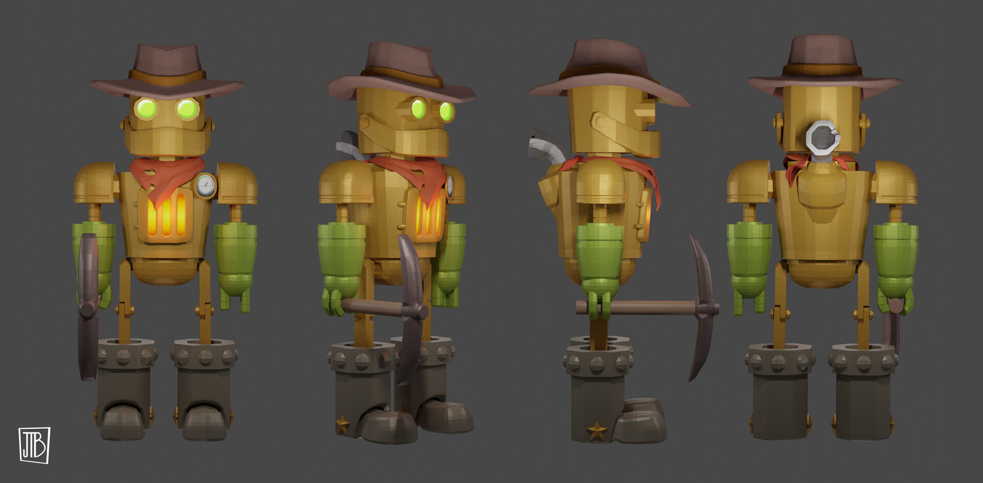 Jordan Brockway - Steam World Dig - Rusty 3D Model