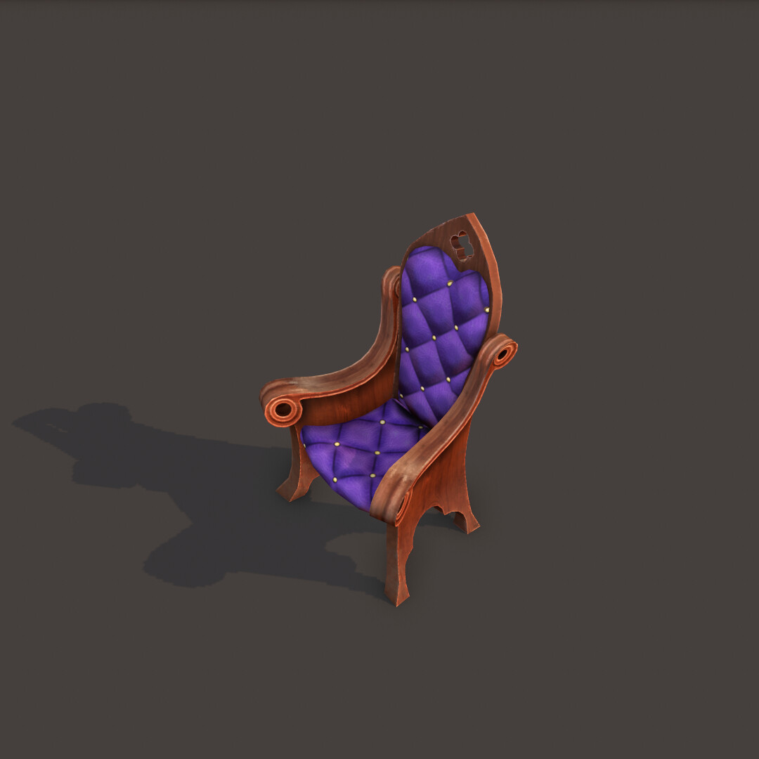 ArtStation - Medieval stylized chair