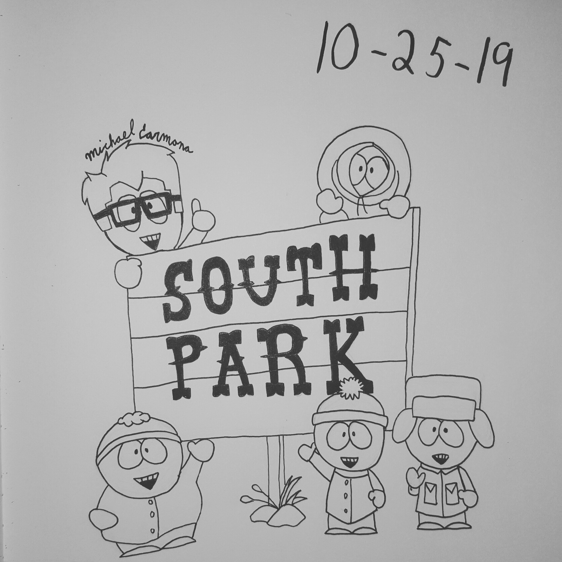 south park characters coloring pages