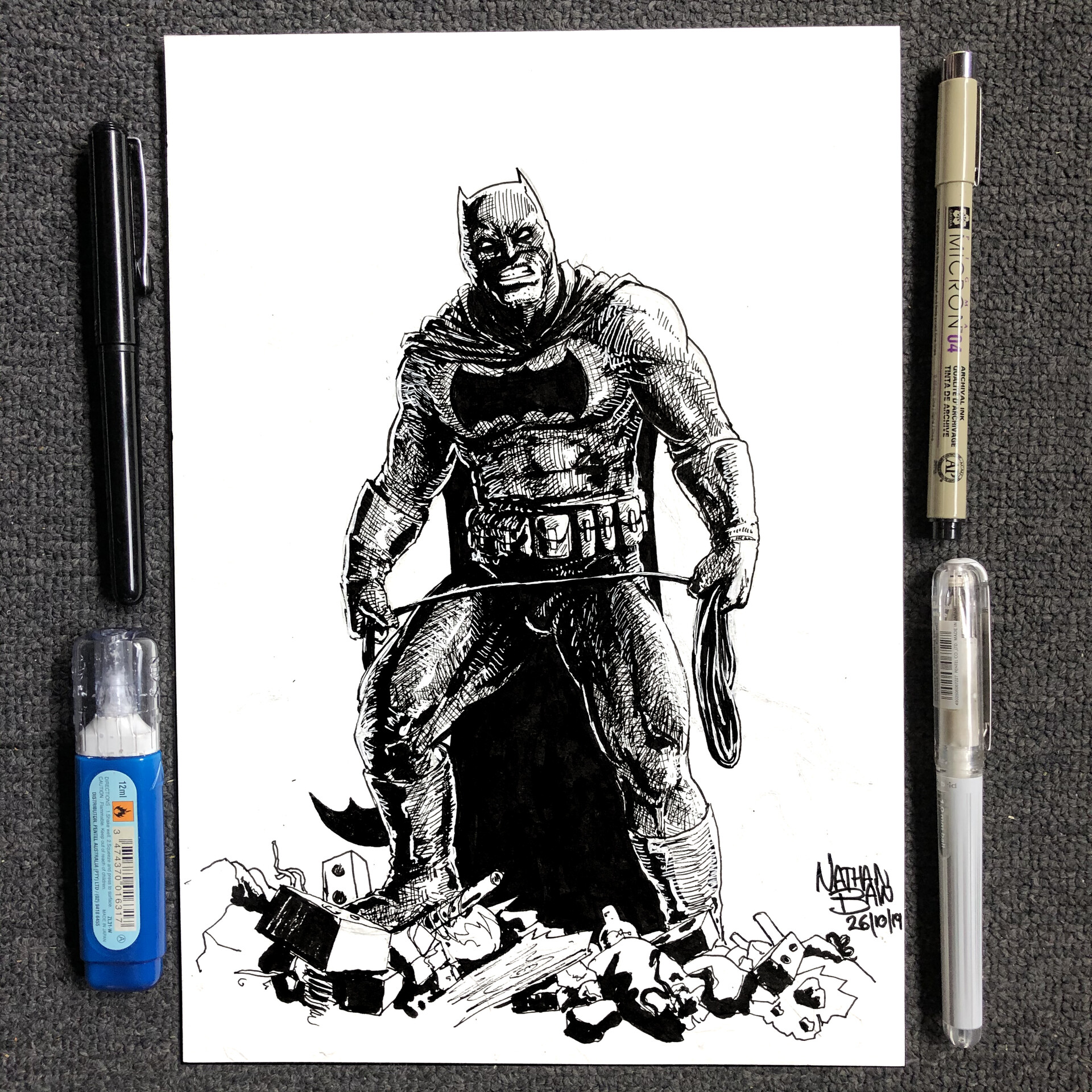 ArtStation - Inktober Day 26: Dark (The Batman)