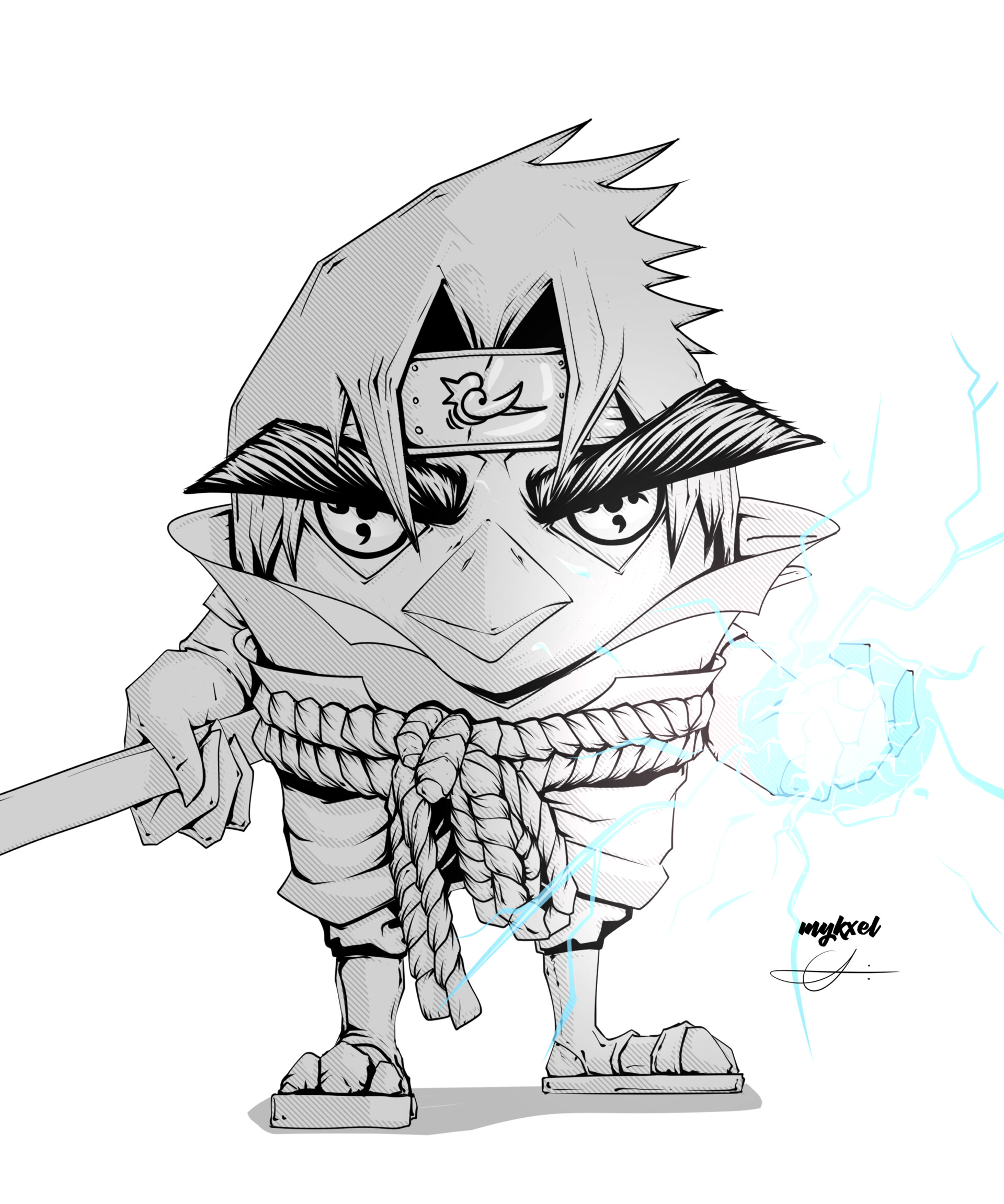 how to draw naruto angry