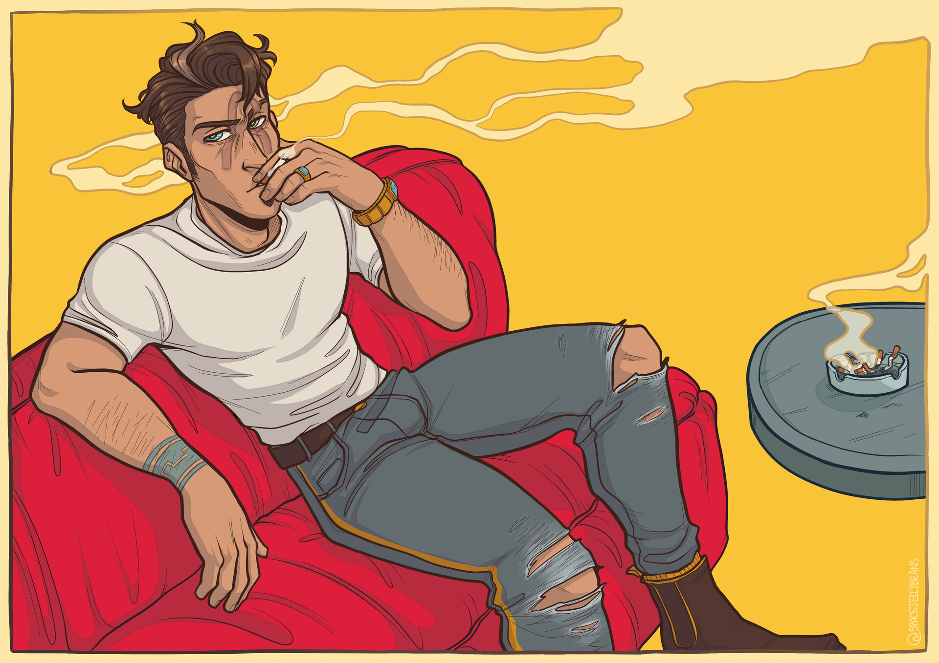 ArtStation - Smoke - Handsome Jack (Borderlands 2)