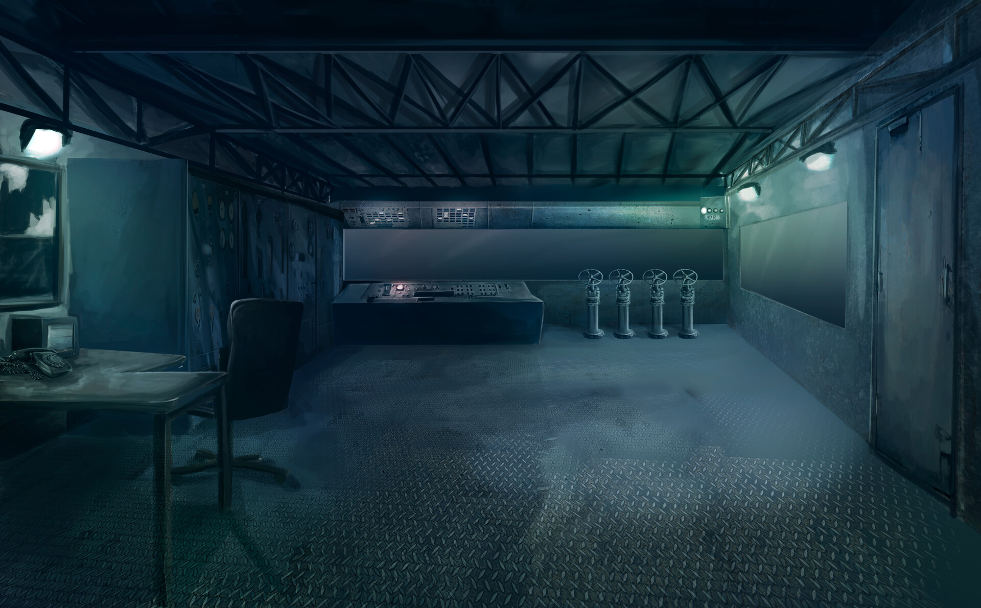 ArtStation - Power Plant Basement Rooms