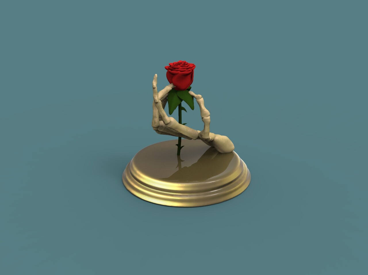 ArtStation - Hand & Rose Zbrush