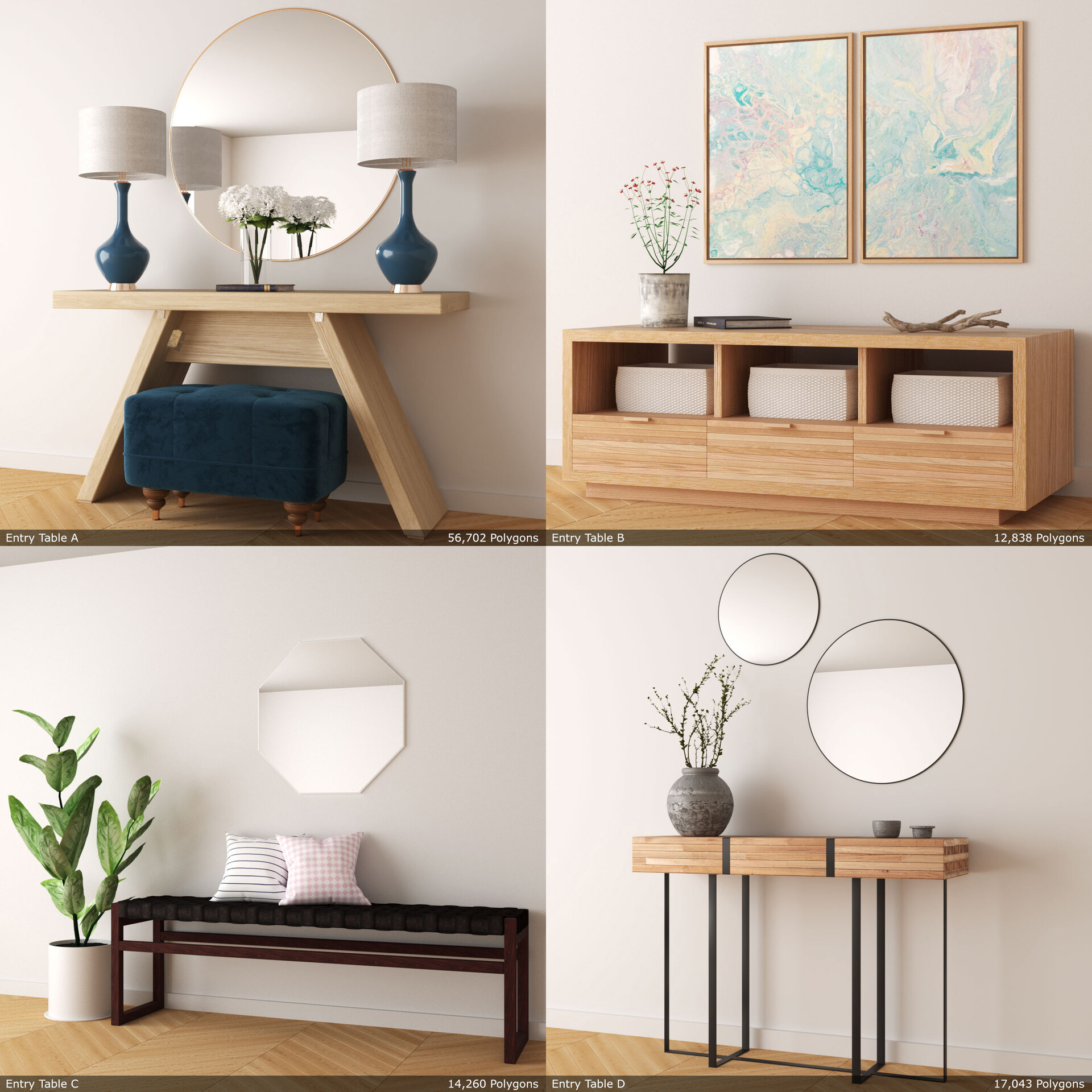 ArtStation - Entry Tables / Archviz Models