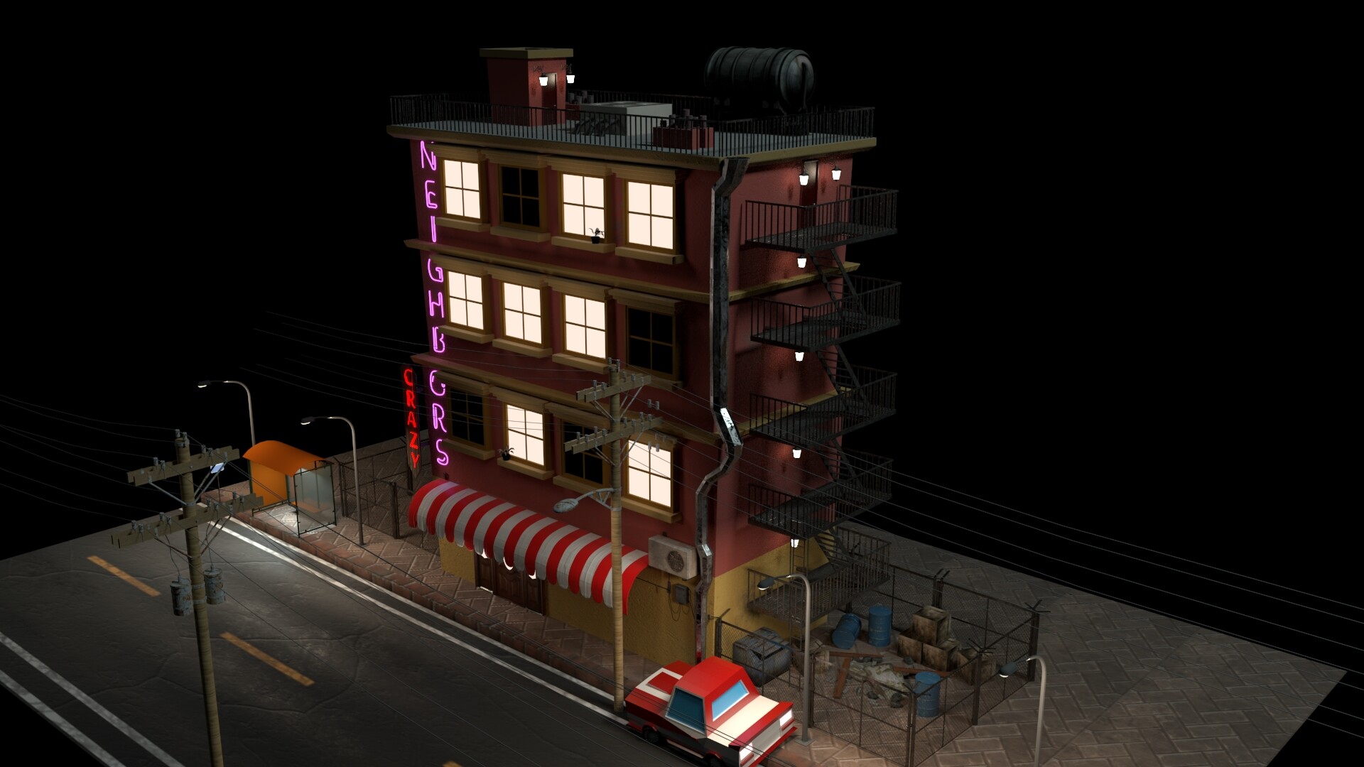 ArtStation - Cartoon_Building