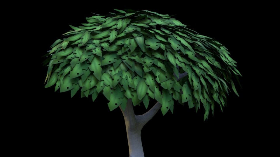 ArtStation - Stylised Tree Leaf Experiment (October 2019)