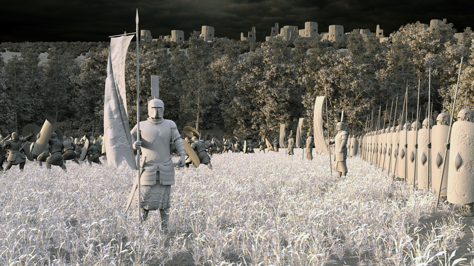 ArtStation - Houdini Crowd Battle Simulation WIP