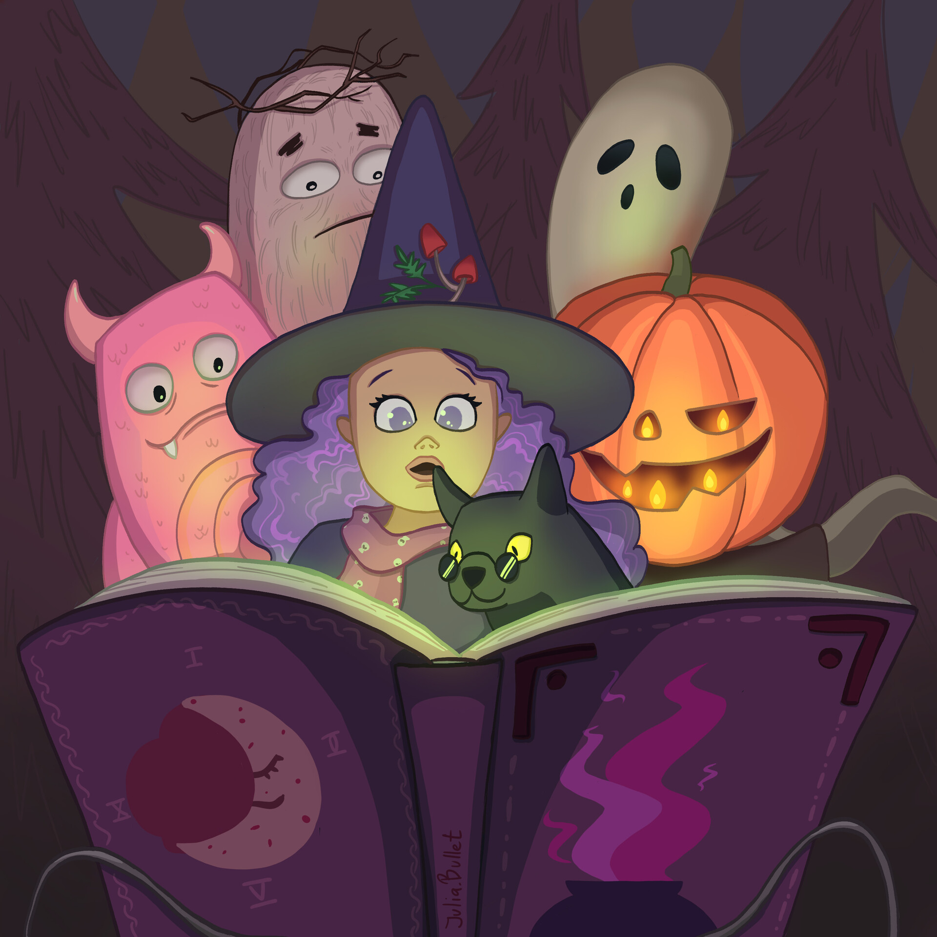 ArtStation - Halloween night + sketches