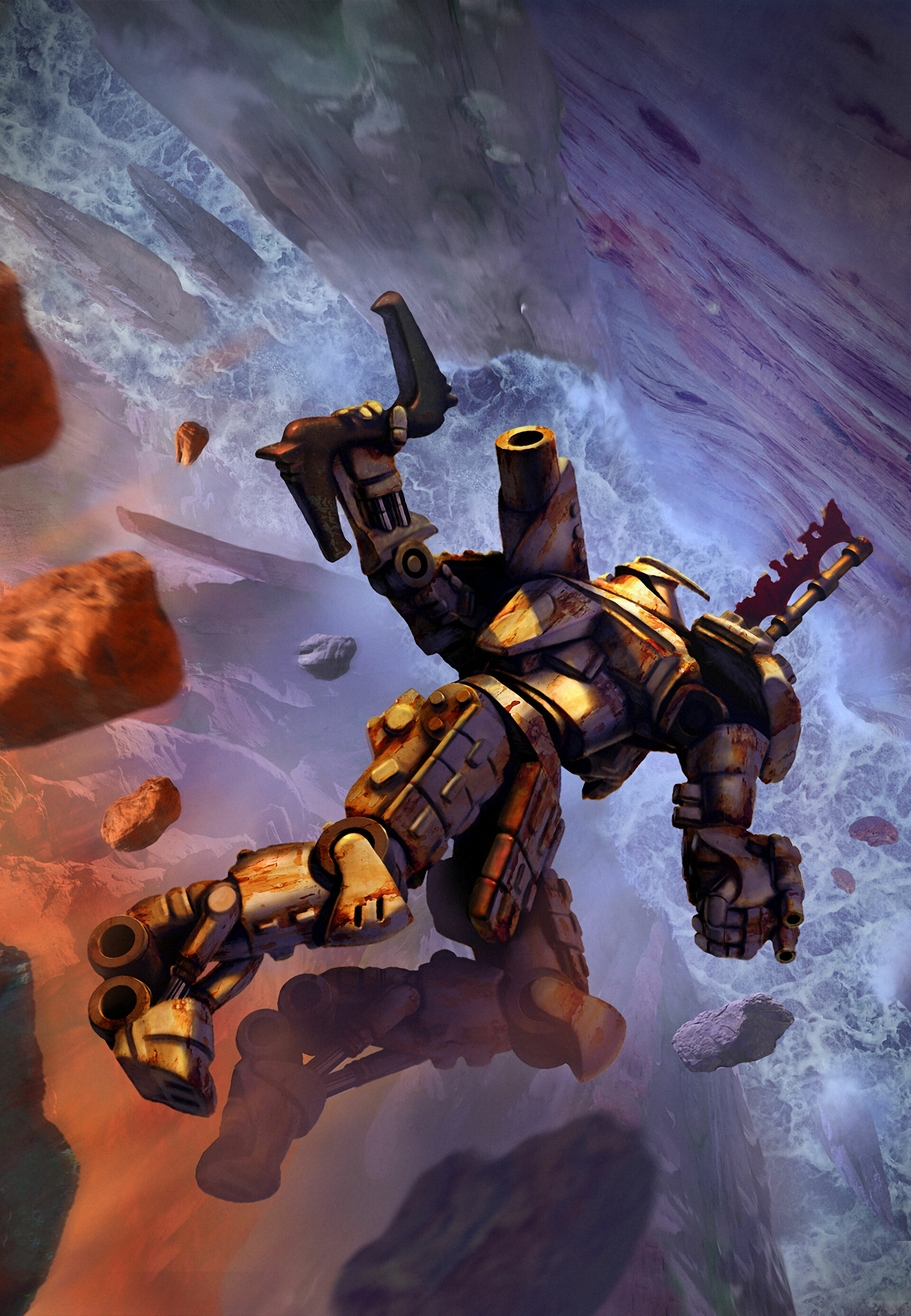 Mech Warrior by Fred Gambino : r/ImaginaryMechs