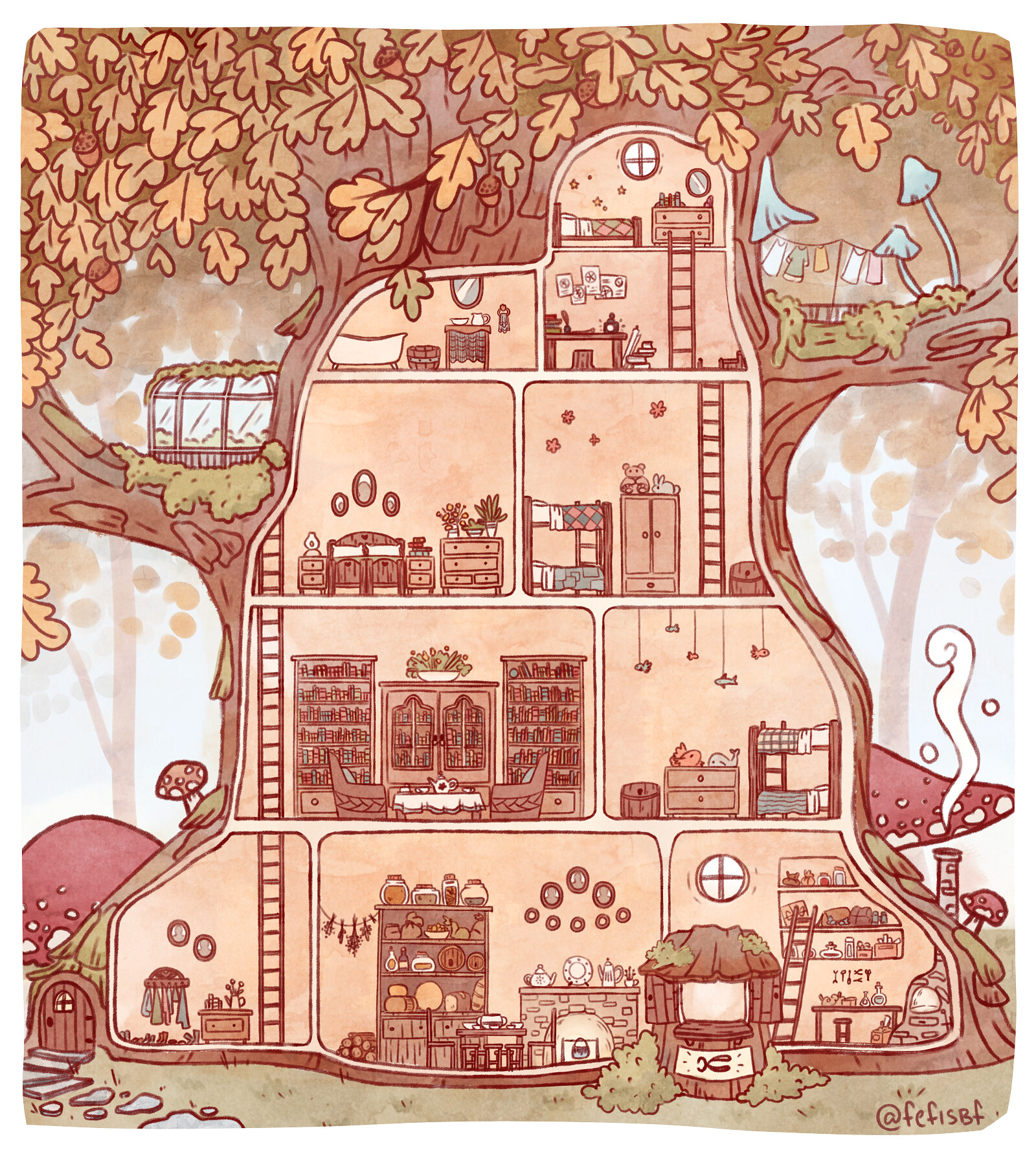 ArtStation - Gregoria's tree house