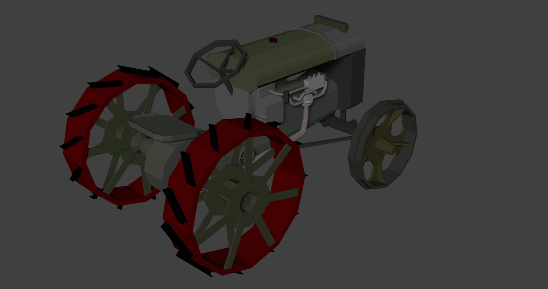 ArtStation - Fordson - Plugovec Tractor Low Poly