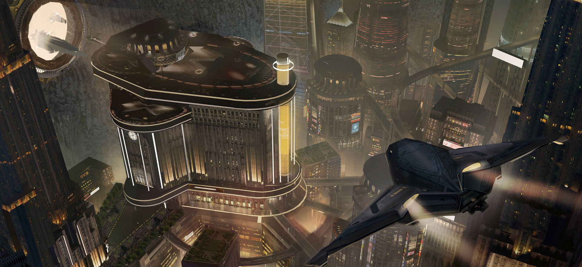 ArtStation - Futuristic City (City in Space Station) -03, Rita Yuwei Li