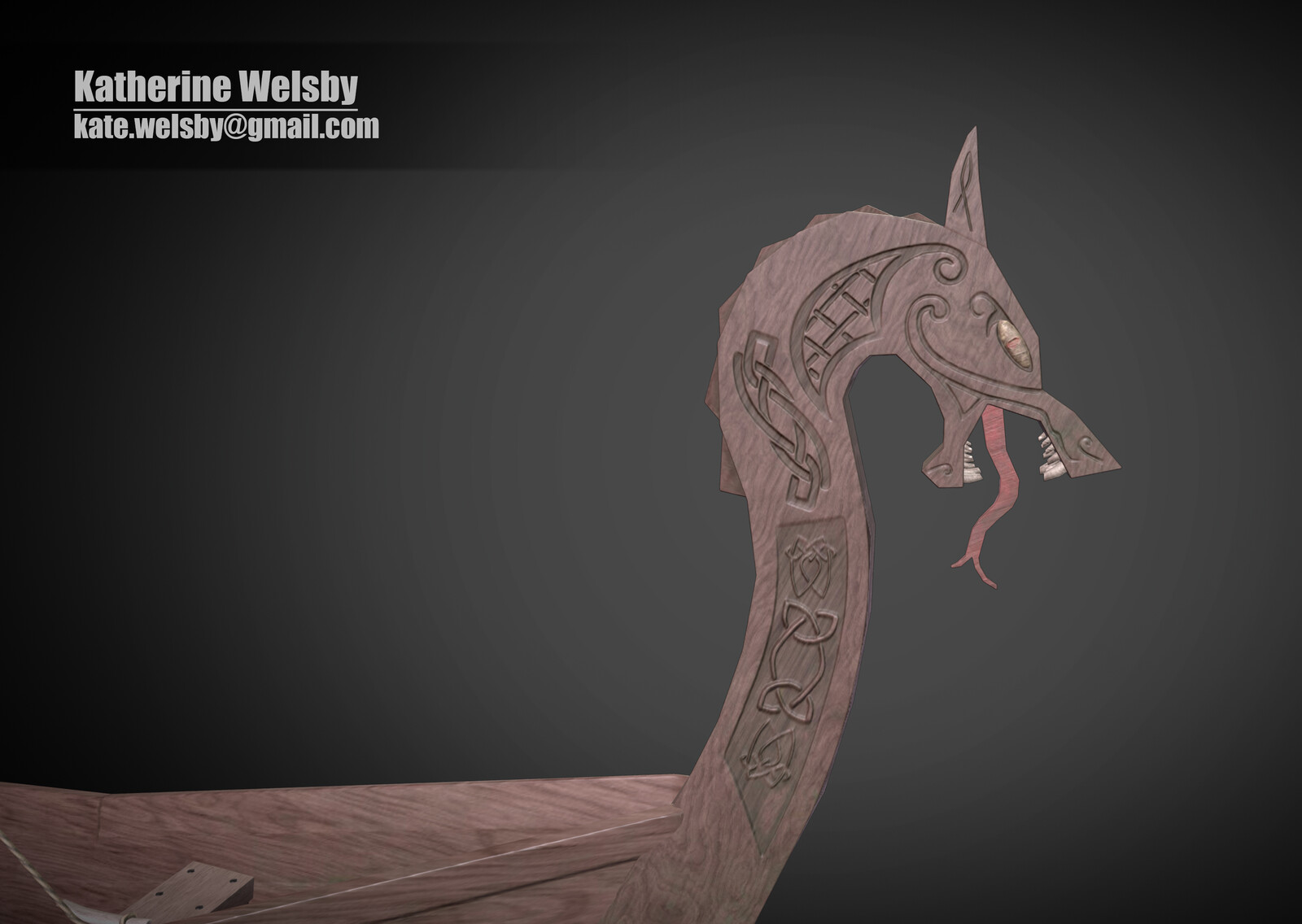 Viking Ship Dragon Head Template