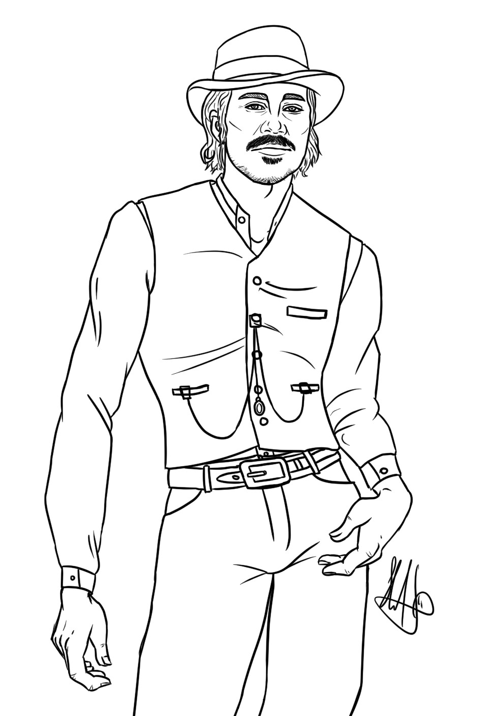 red dead redemption coloring sheet