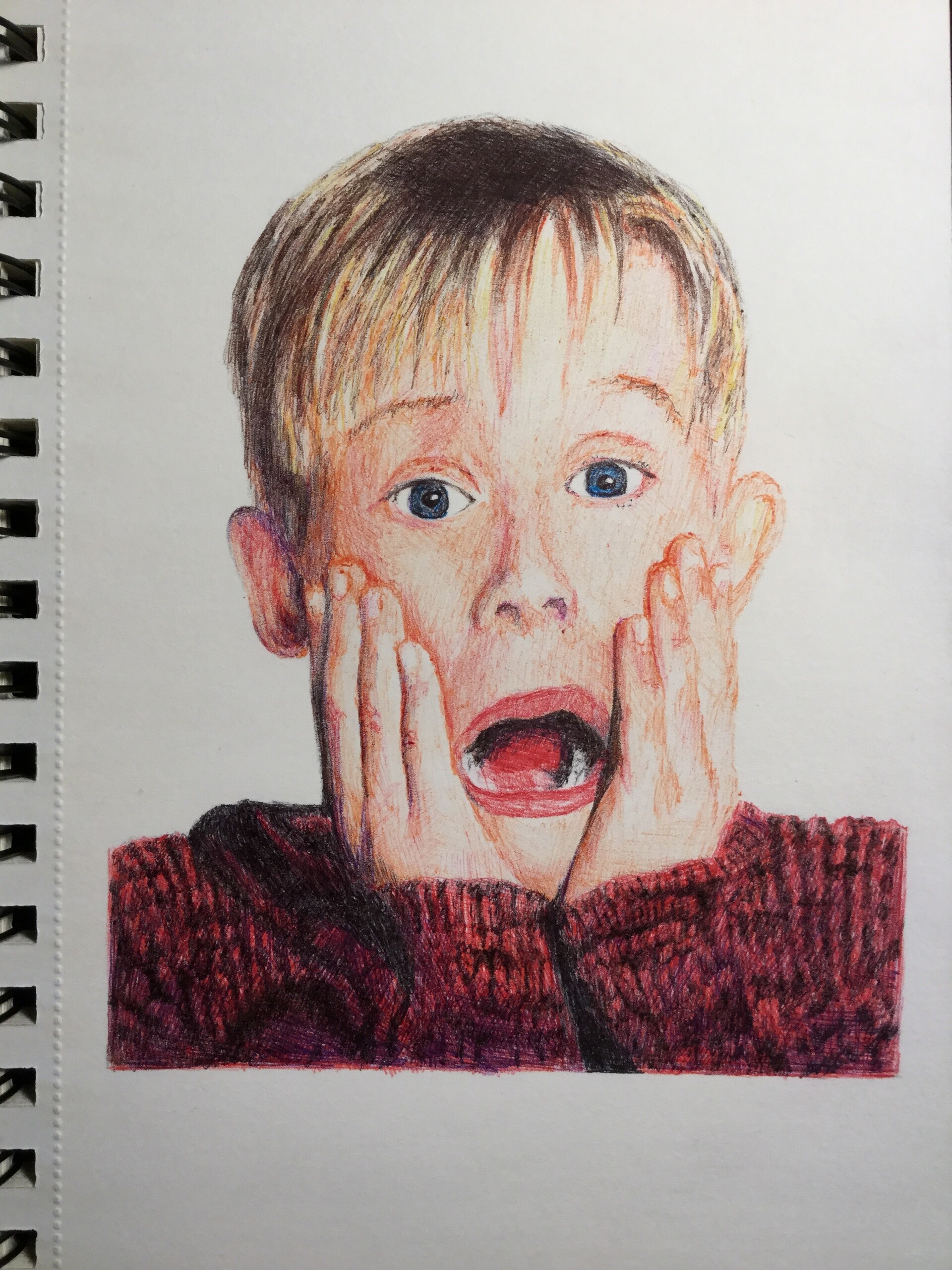 ArtStation - Ballpoint pen drawing - Home Alone