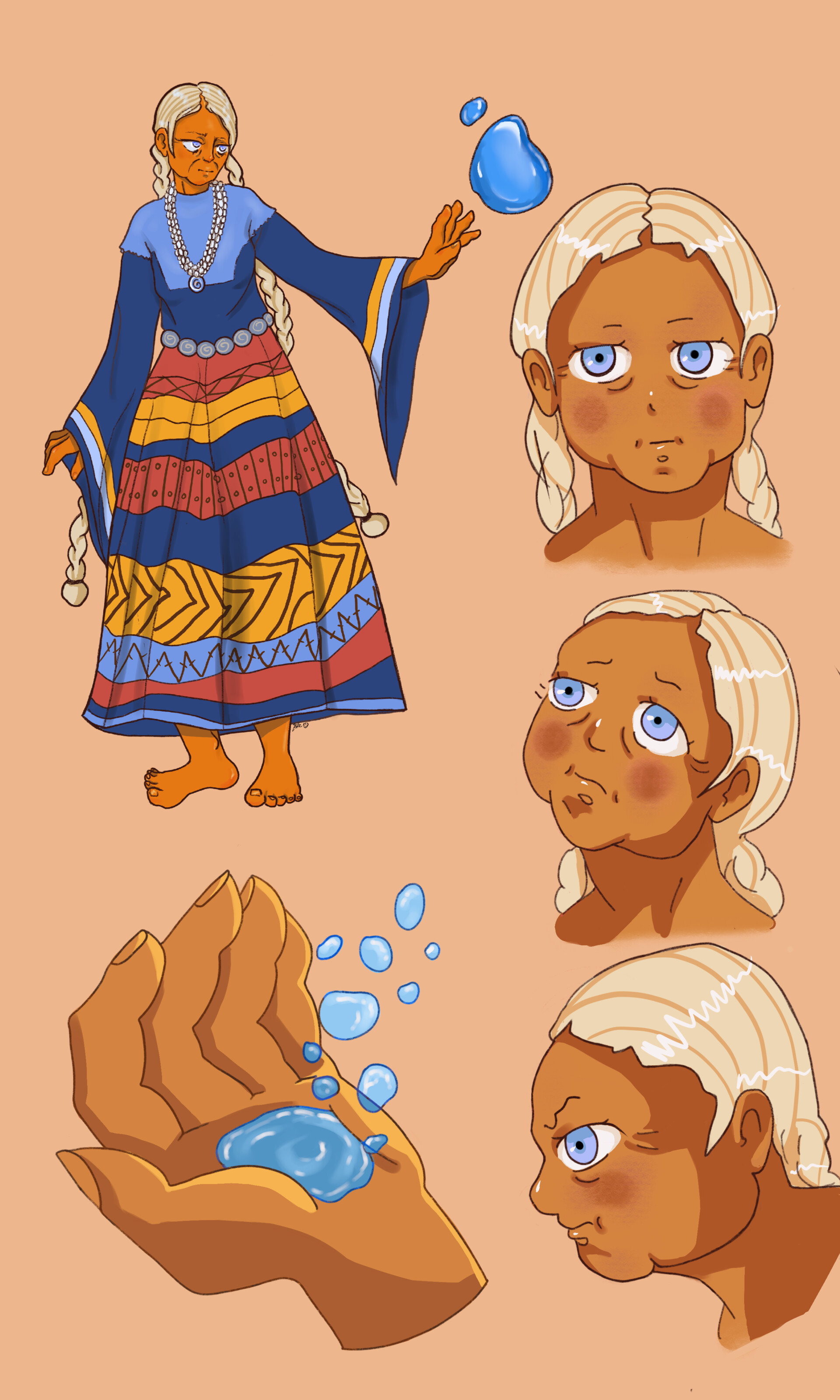 ArtStation - Filipino Water Bender Character Concept Sheet