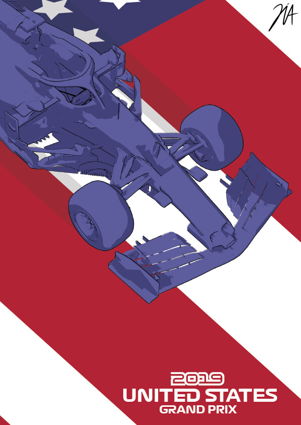 ArtStation - United States Grand Prix race poster
