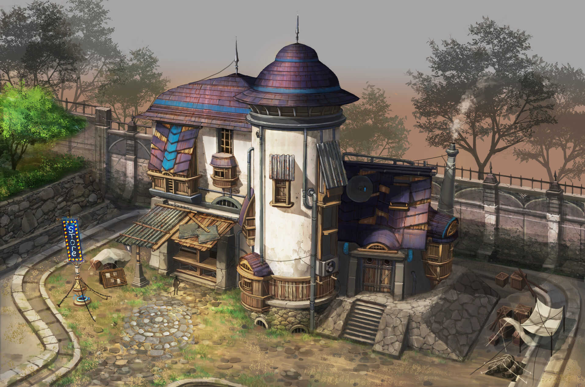 ArtStation - steampunk building