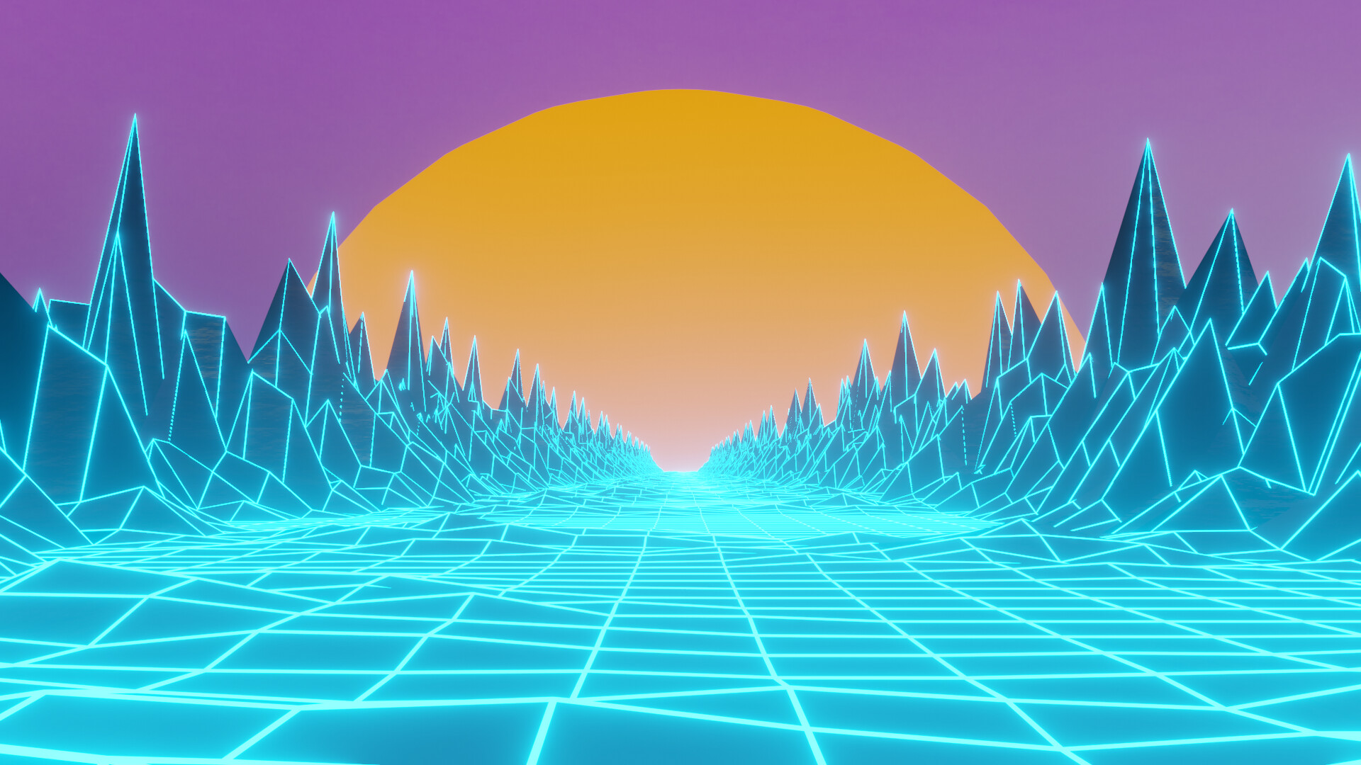 ArtStation - 80's Inspired 3D Environment in Eevee Render