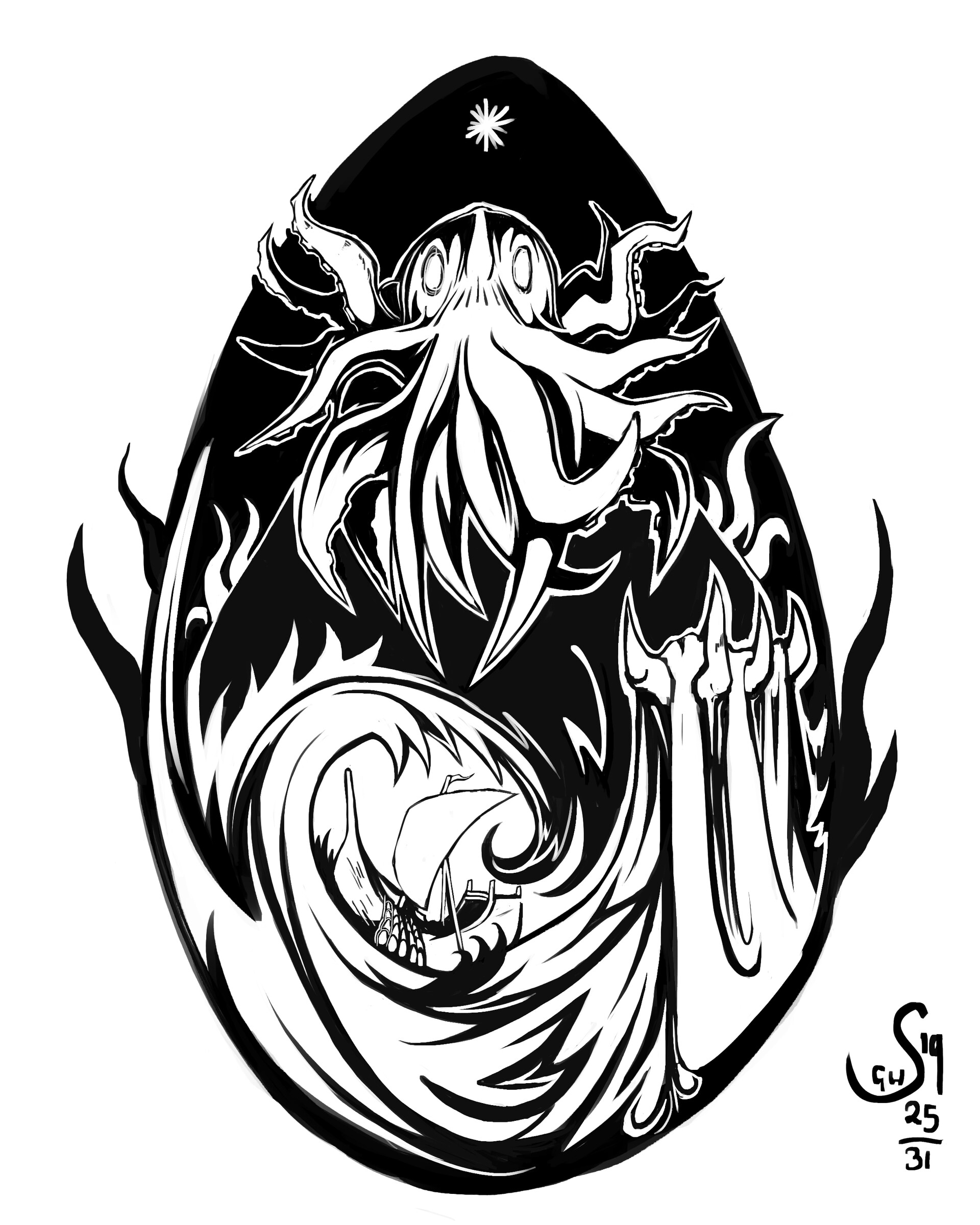 Sion Williams - Inktober 2019 Sketches