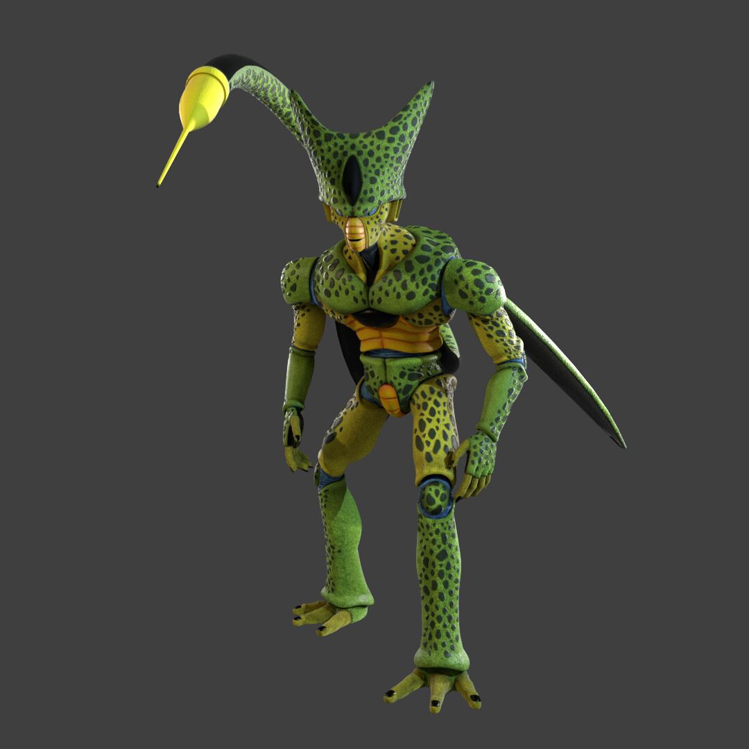 Donald Hebel - DBZ Cell Fan Art - All 3 forms