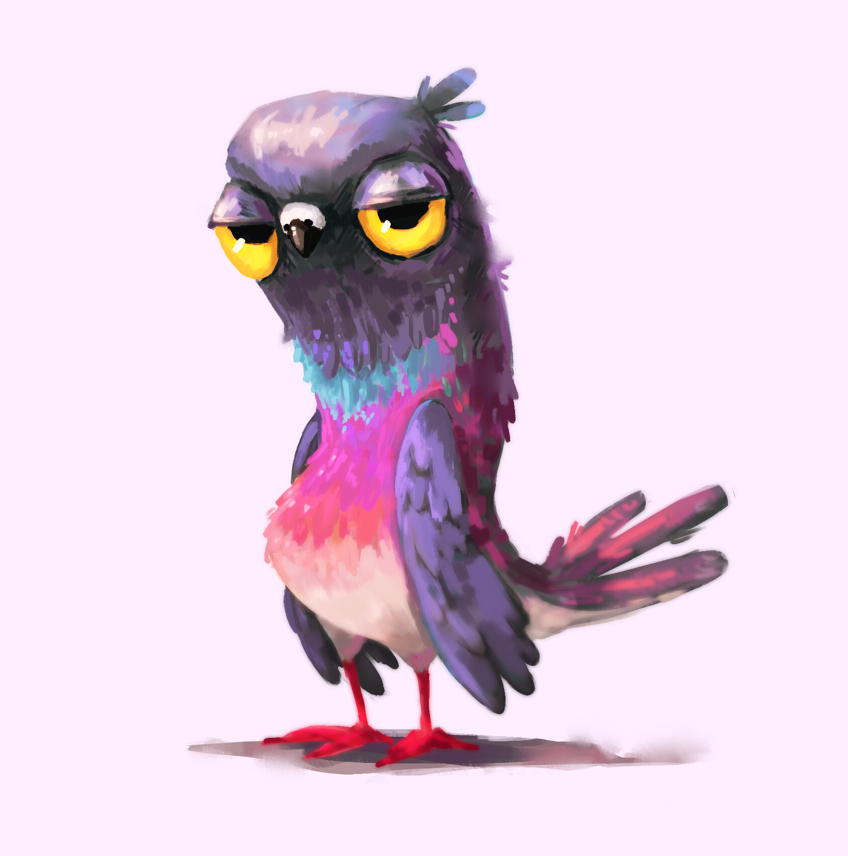 ArtStation - Tired pigeon