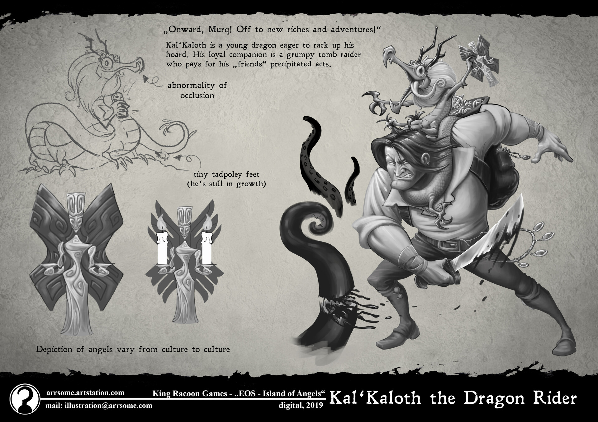 ArtStation - EOS - Characterdesign "Kal'Kaloth the Dragon Rider"