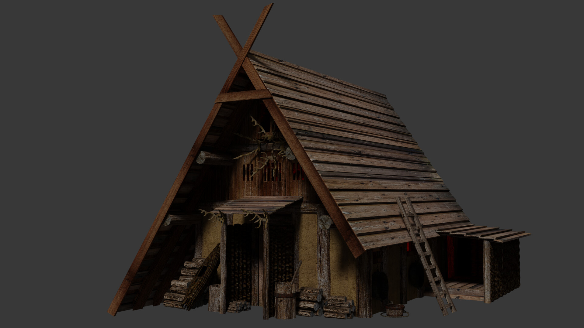 ArtStation - Ragnar Lodbrok hut from the Vikings series