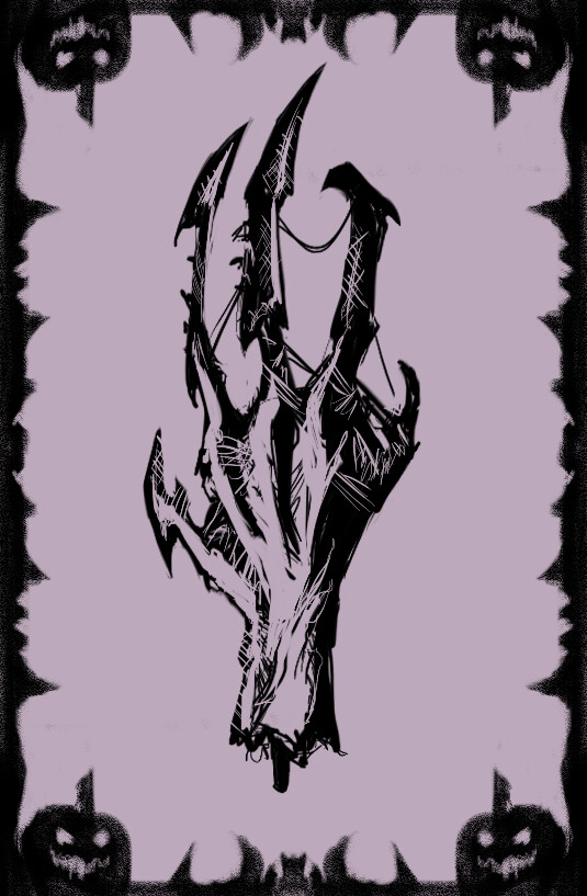 how to draw demon hands