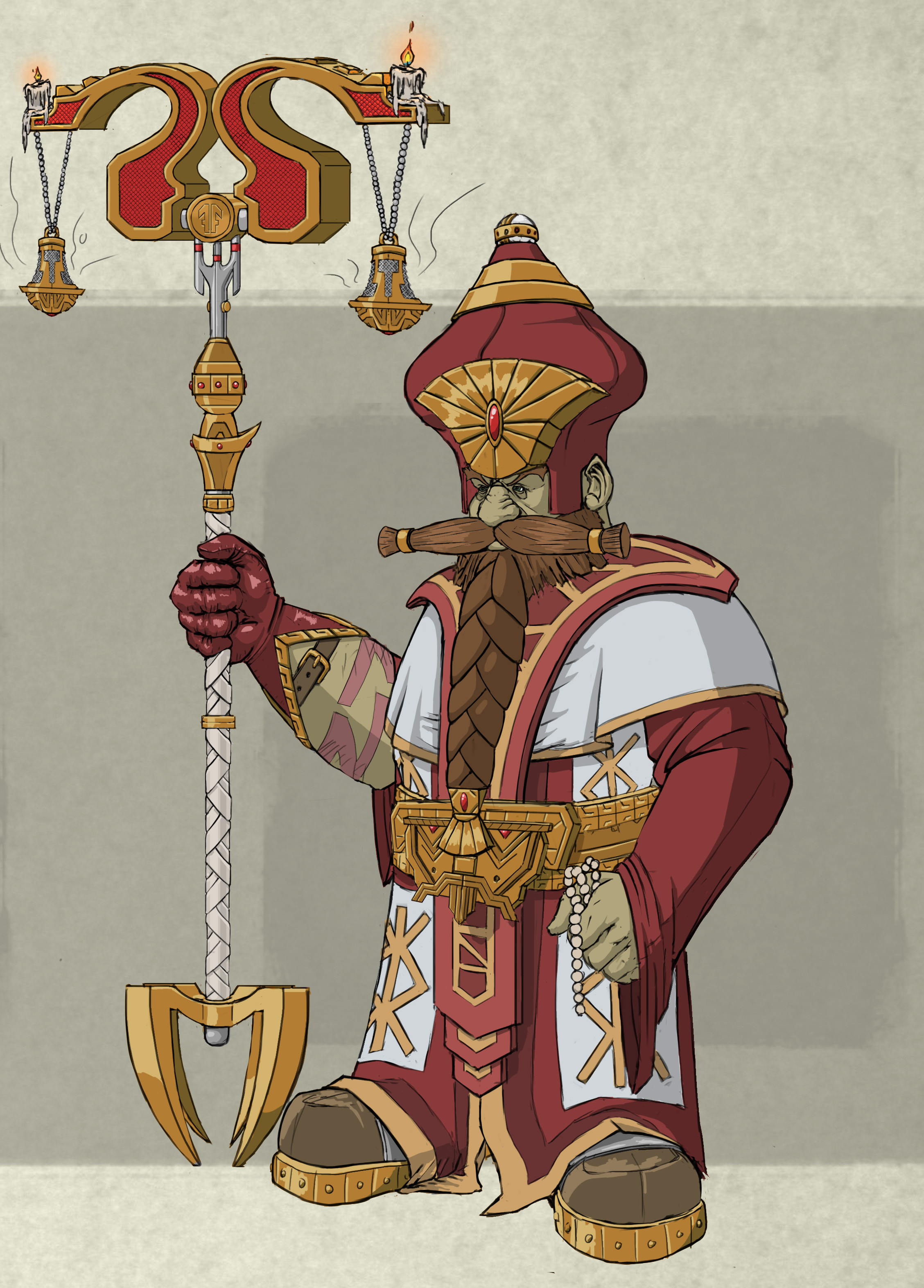 Viktor Blomgren - Dwarven Rune-Priest, Concept Art
