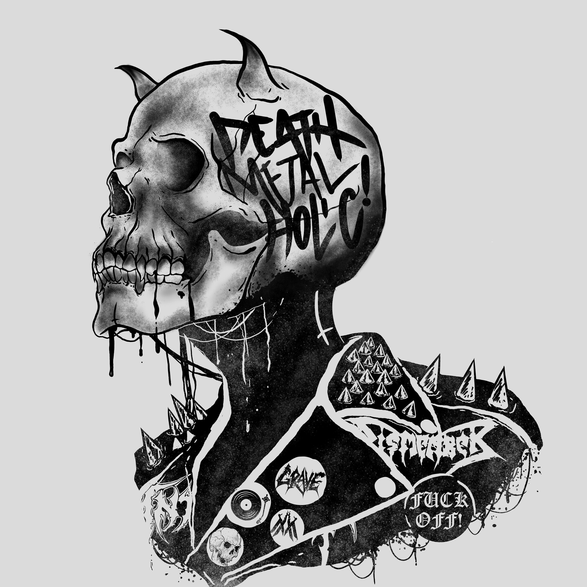 how to draw death metal