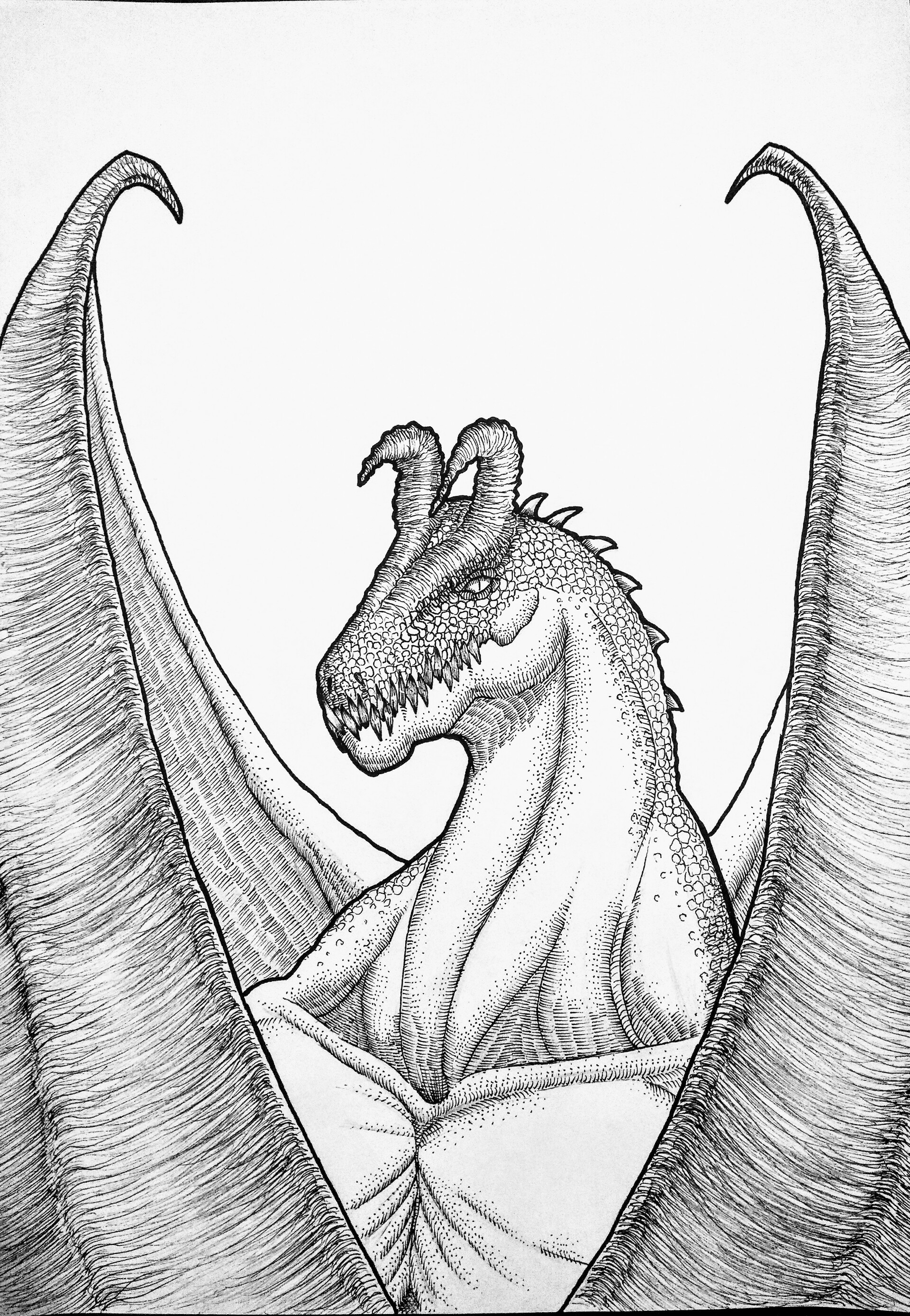 ArtStation - Ink dragon bust