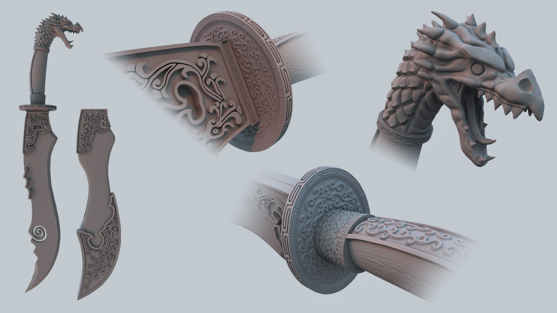 ArtStation - Dragon Shortsword (WIP)