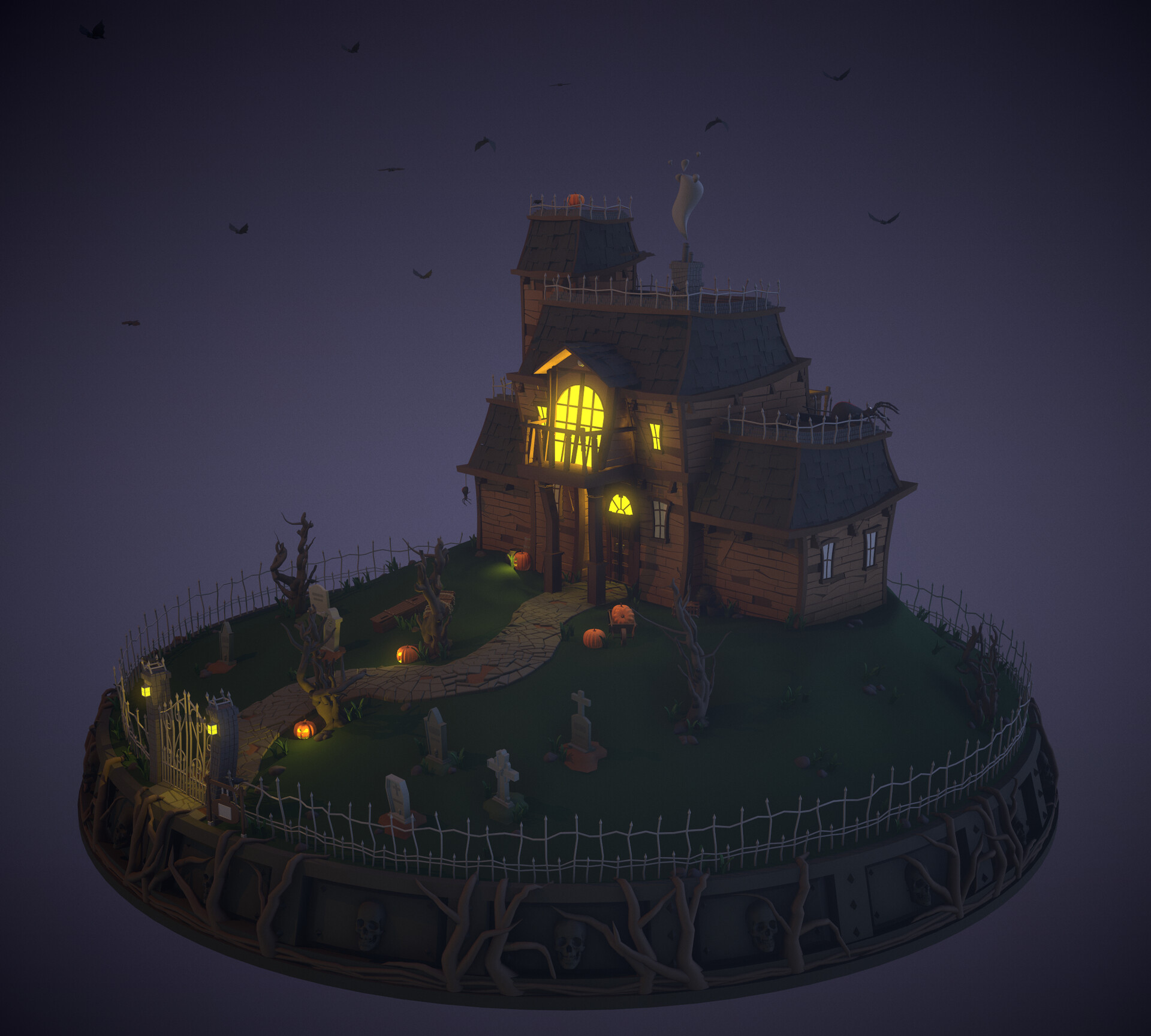 ArtStation - Spooky night (Halloween #2019)