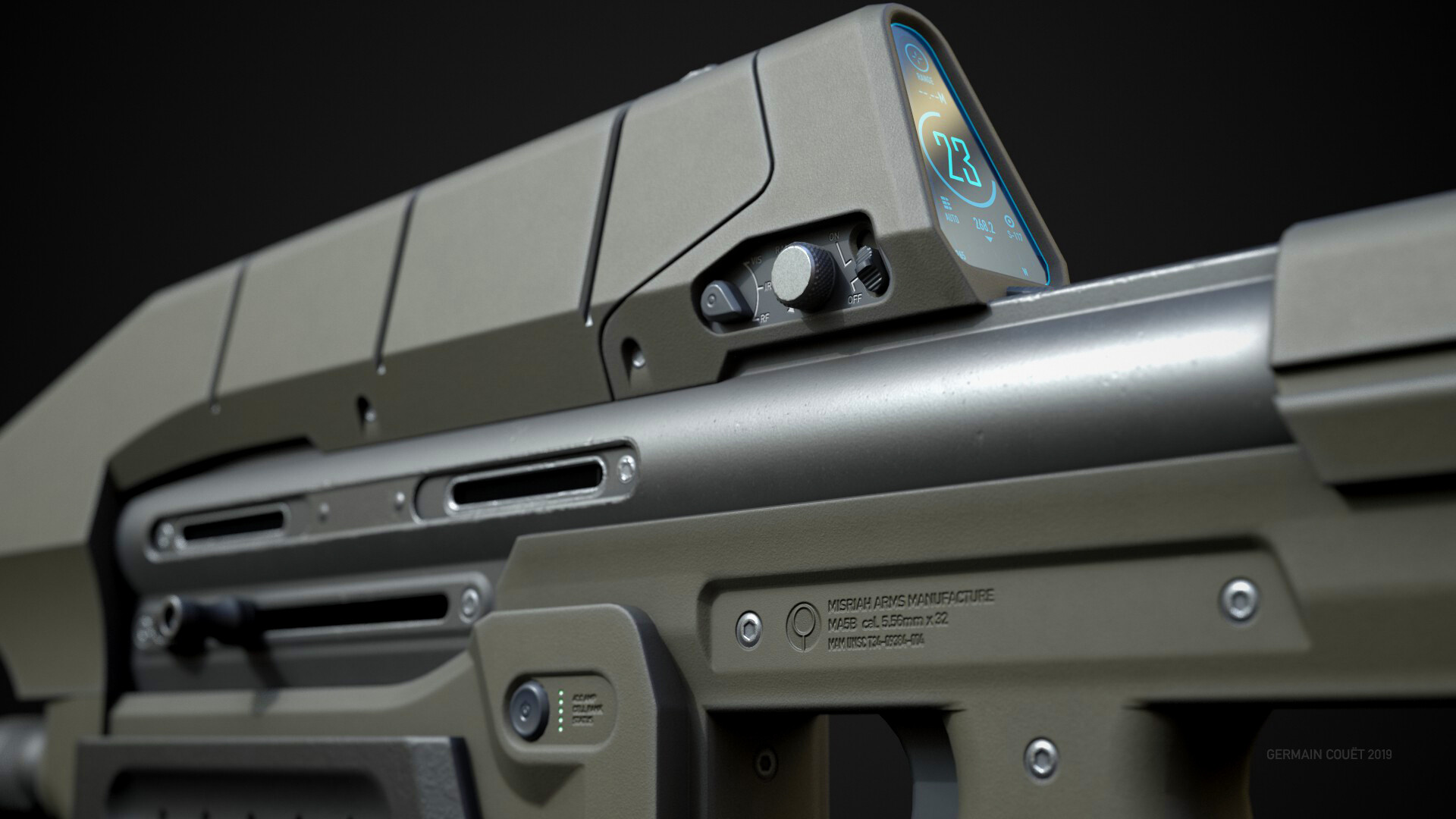 Germain Couet - Halo CE Assault Rifle - Design Refresh