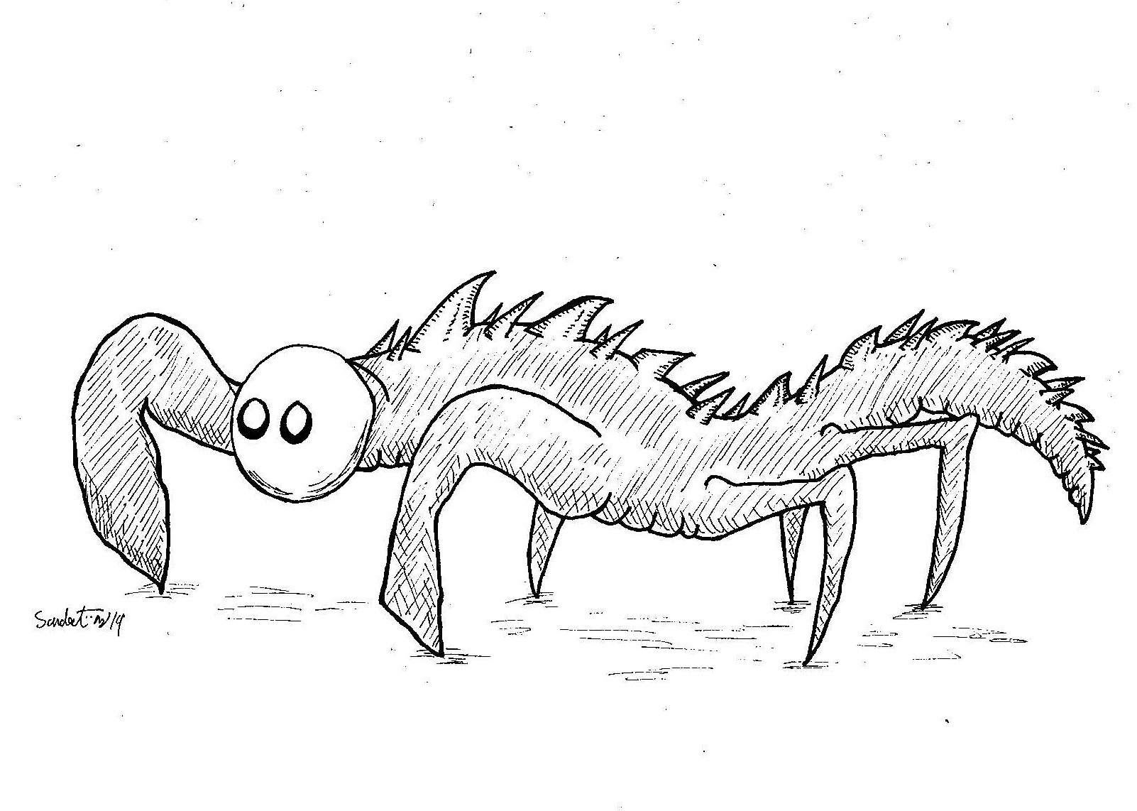 ArtStation - Inktober Scribble Beast Day 31