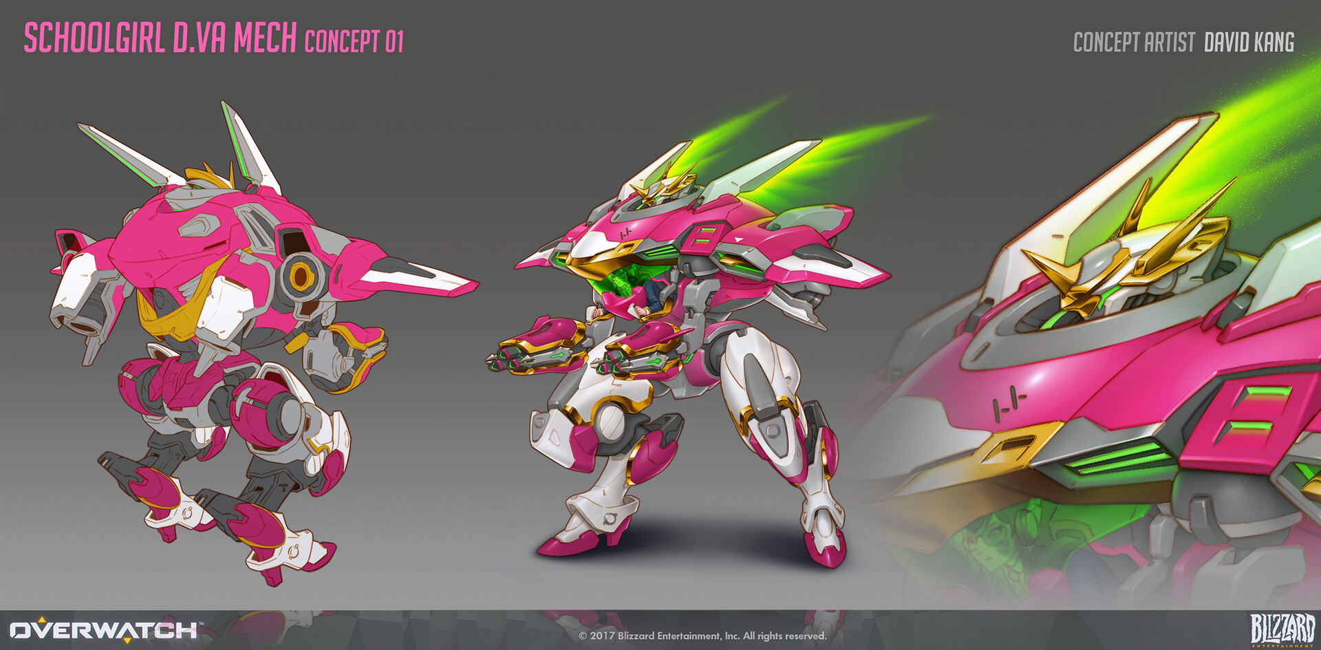 ArtStation - DVA Student and Mech skin concept