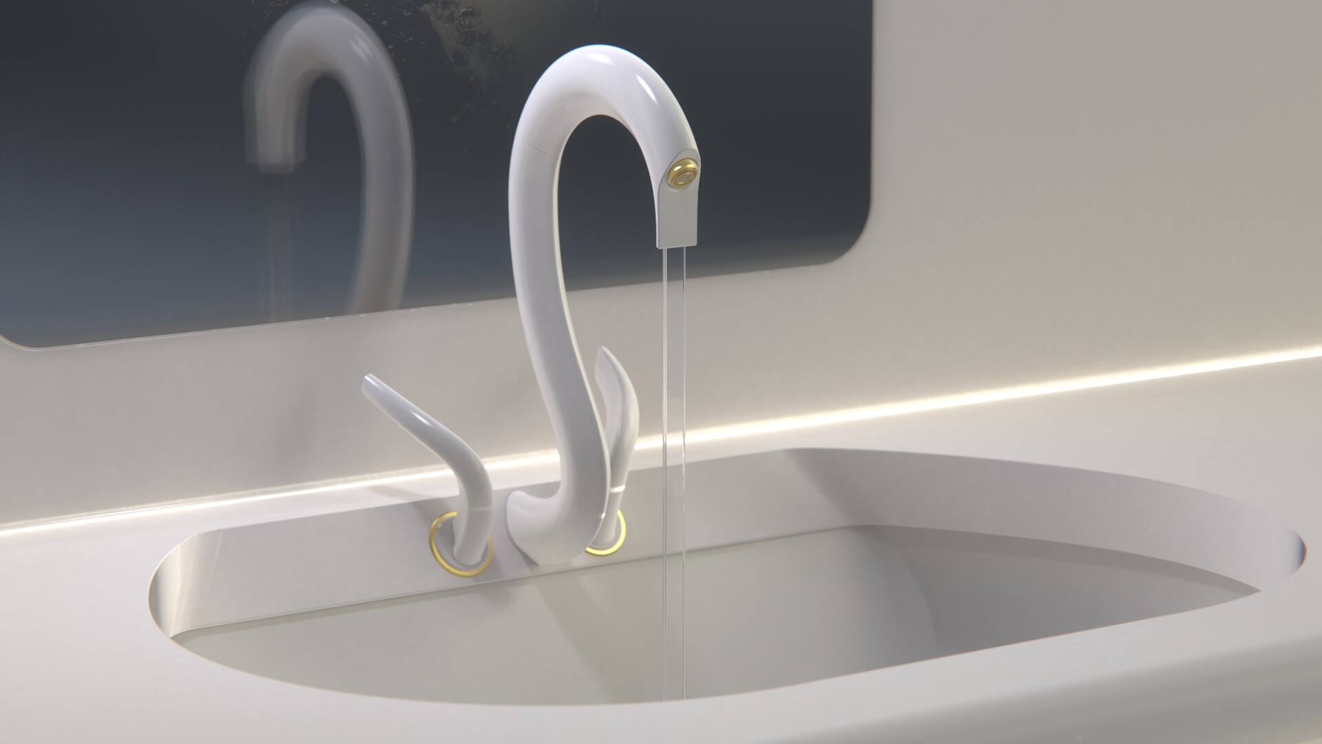 ArtStation - WIP Swan Faucet interplanetary render