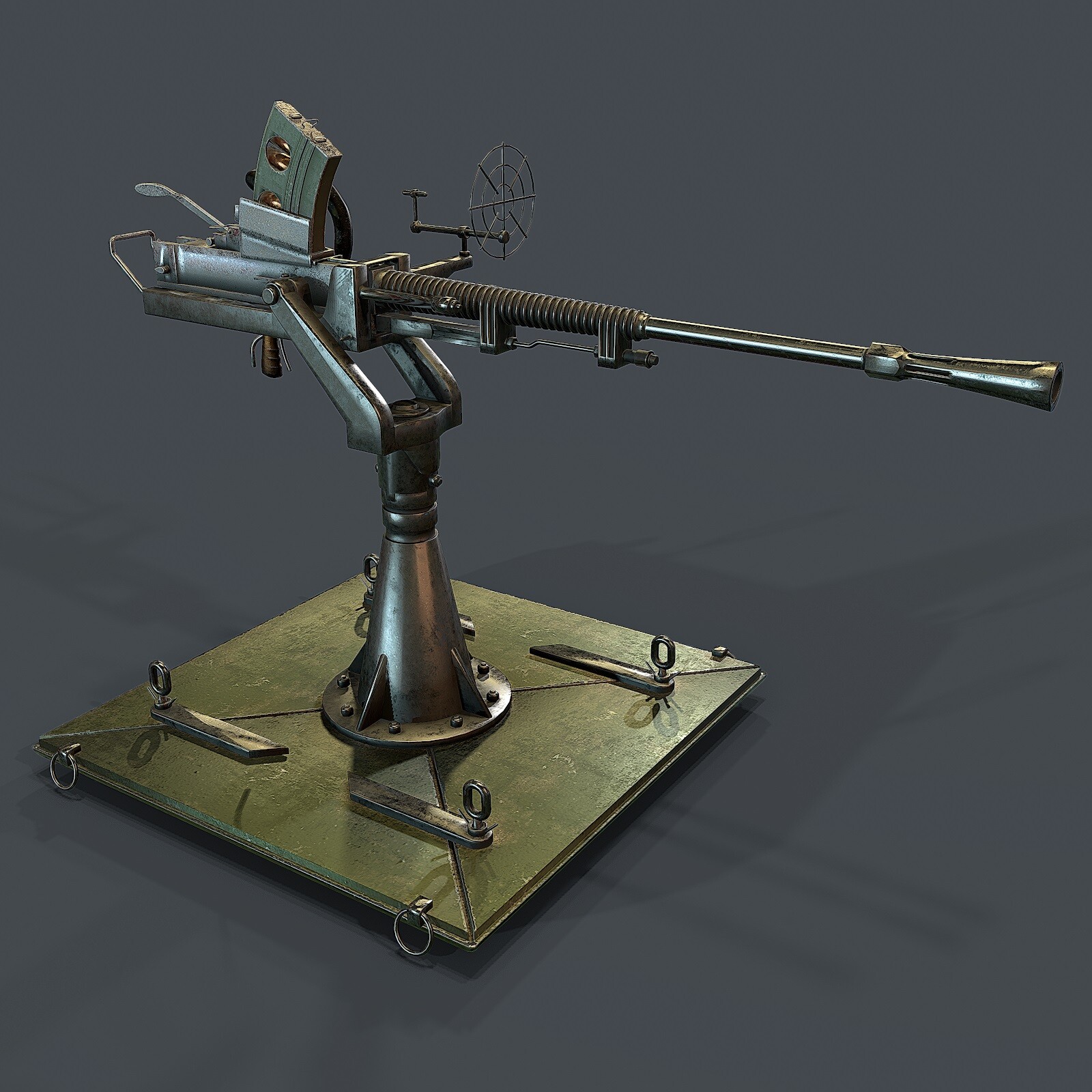 ArtStation - Machine gun turret 3d model