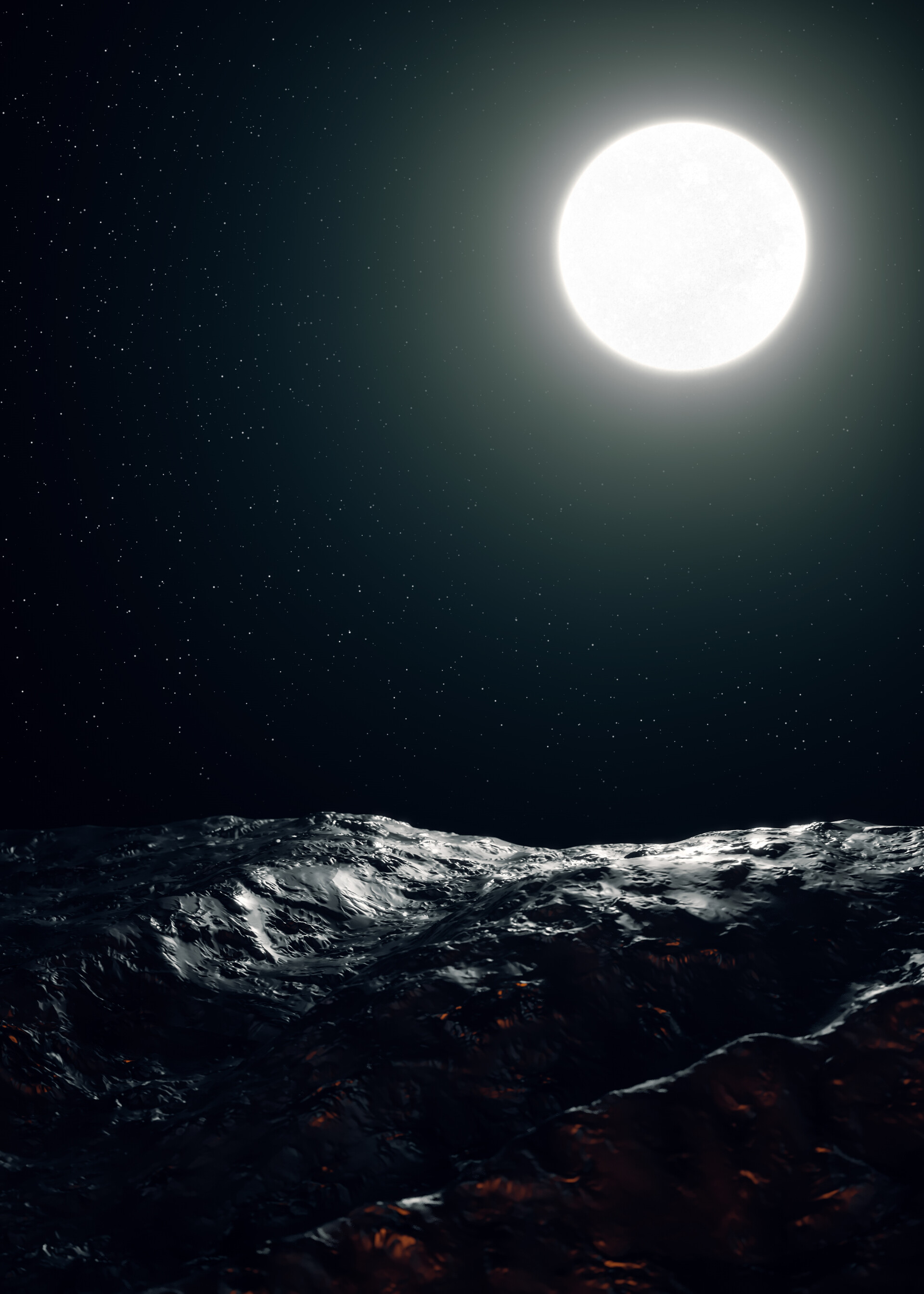 ArtStation - Swollen Silver Moon