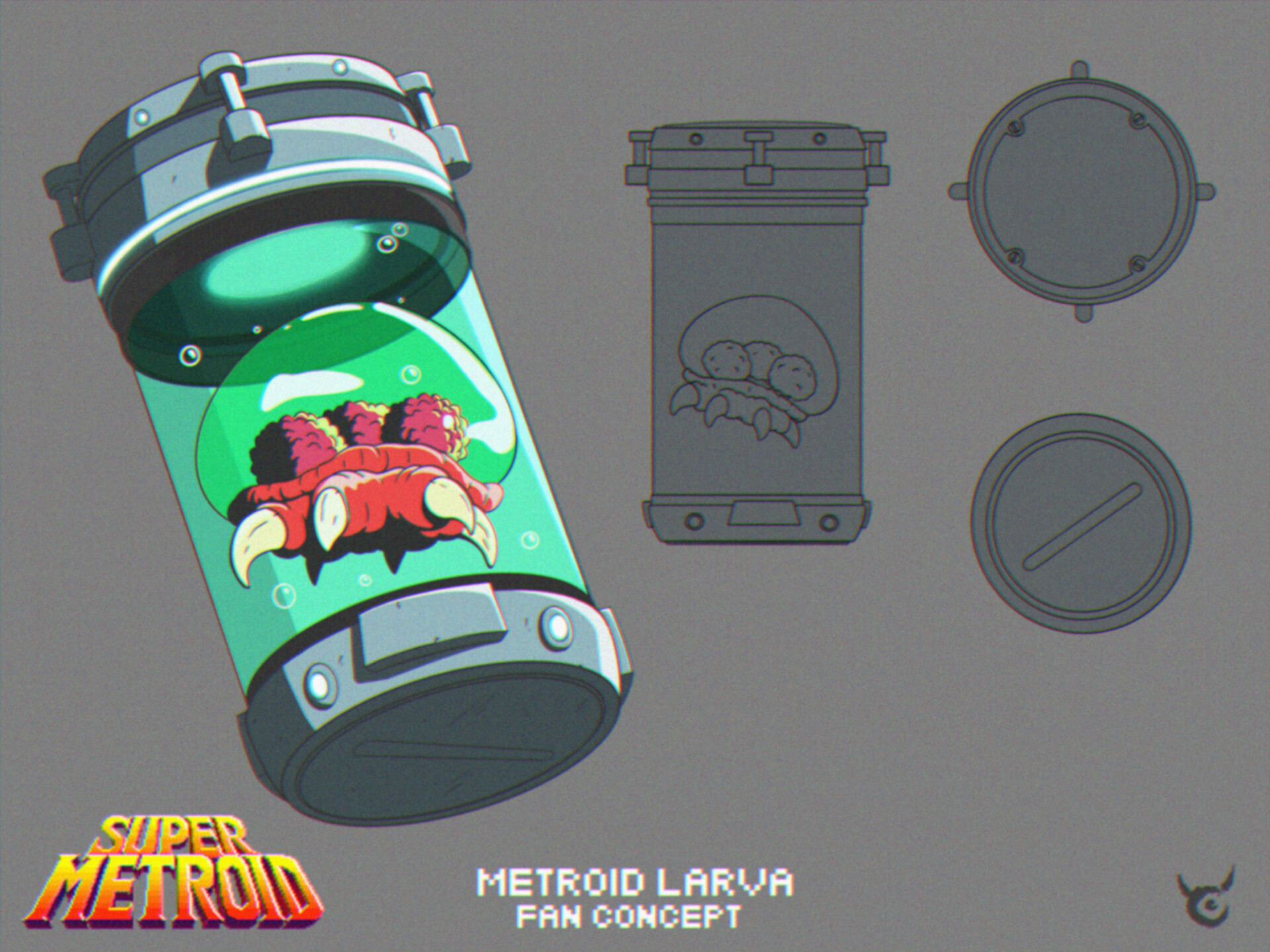ArtStation - Metroid Larva Concept