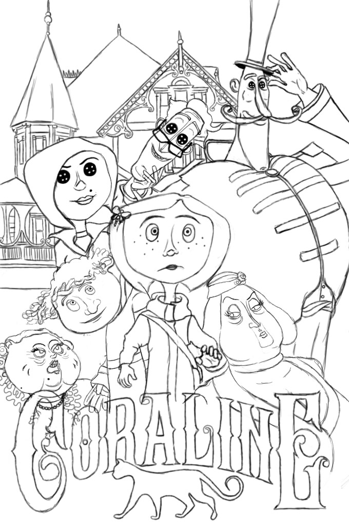 free coraline coloring pages