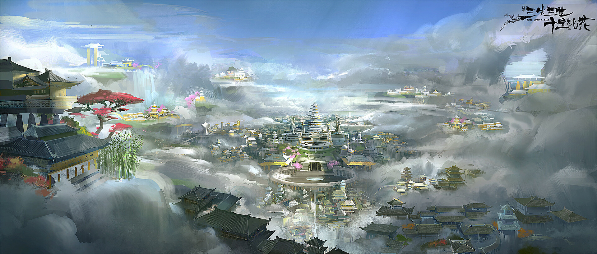 三生三世十里桃花.天宫.一 by Wenting Zhou : r/ImaginaryCityscapes