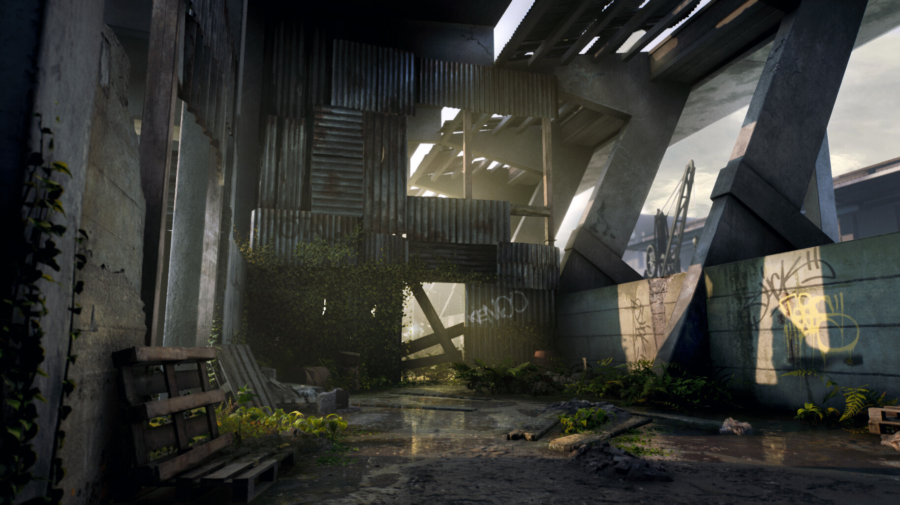 ArtStation - Abandoned Industrial Hall