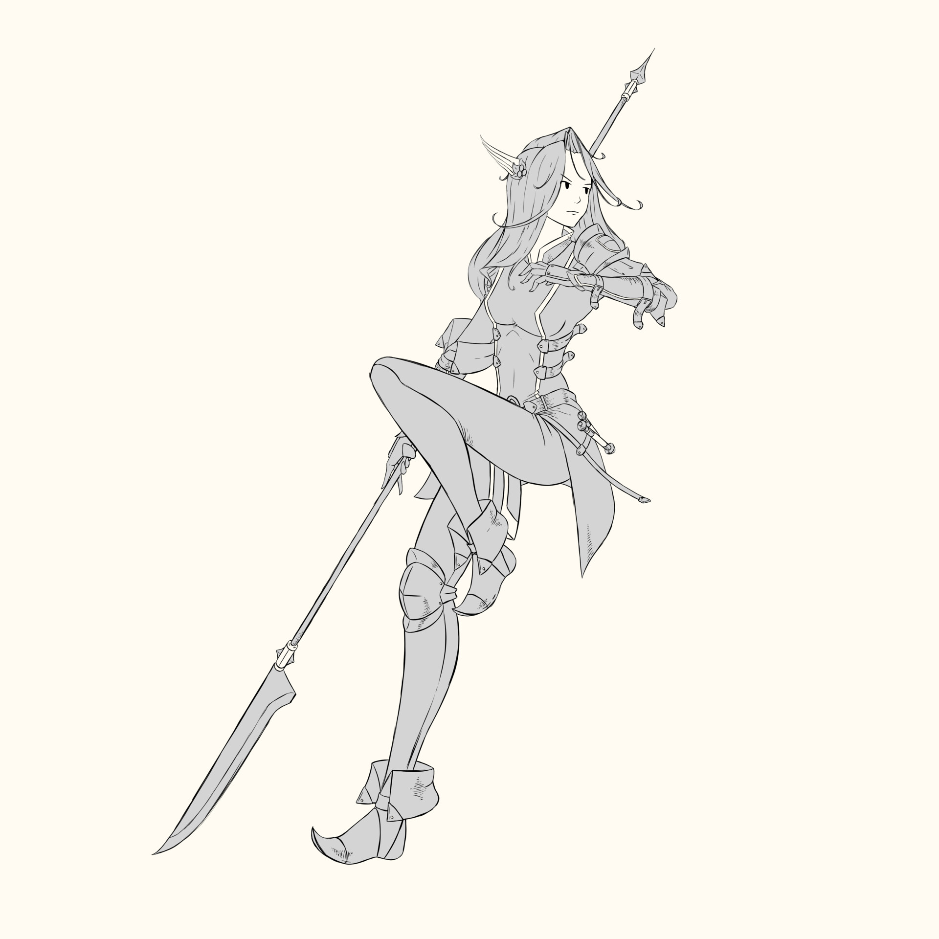 ArtStation - Inktober Day 5- The Spell Fencer [Full]